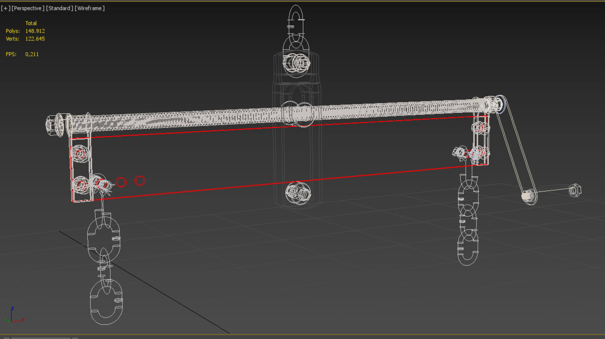 Engine Hoist Lift Crane Balancer Engine Load Leveler Chains - 3D Model ...