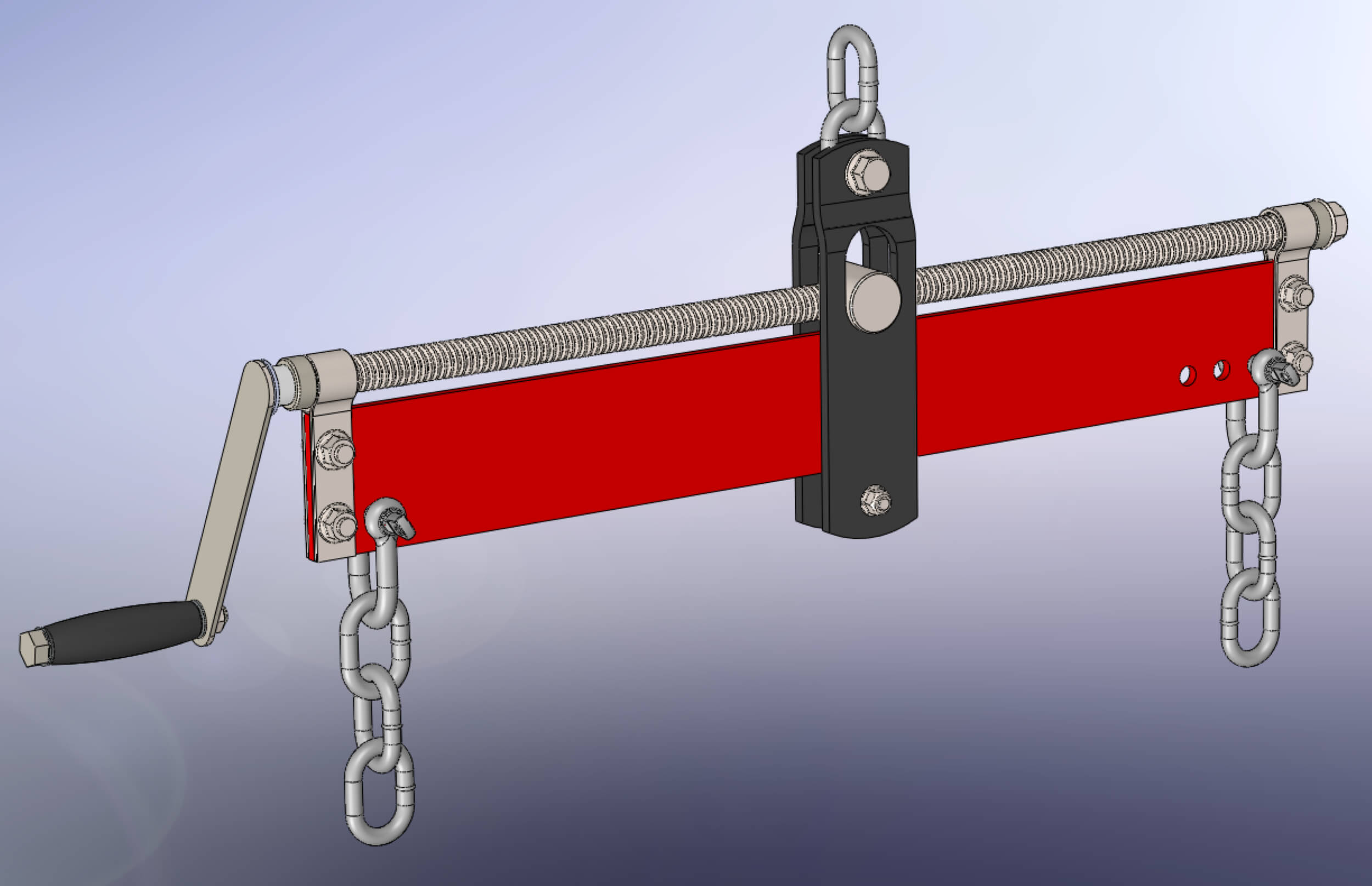 Engine Hoist Lift Crane Balancer Engine Load Leveler Chains - 3D Model ...