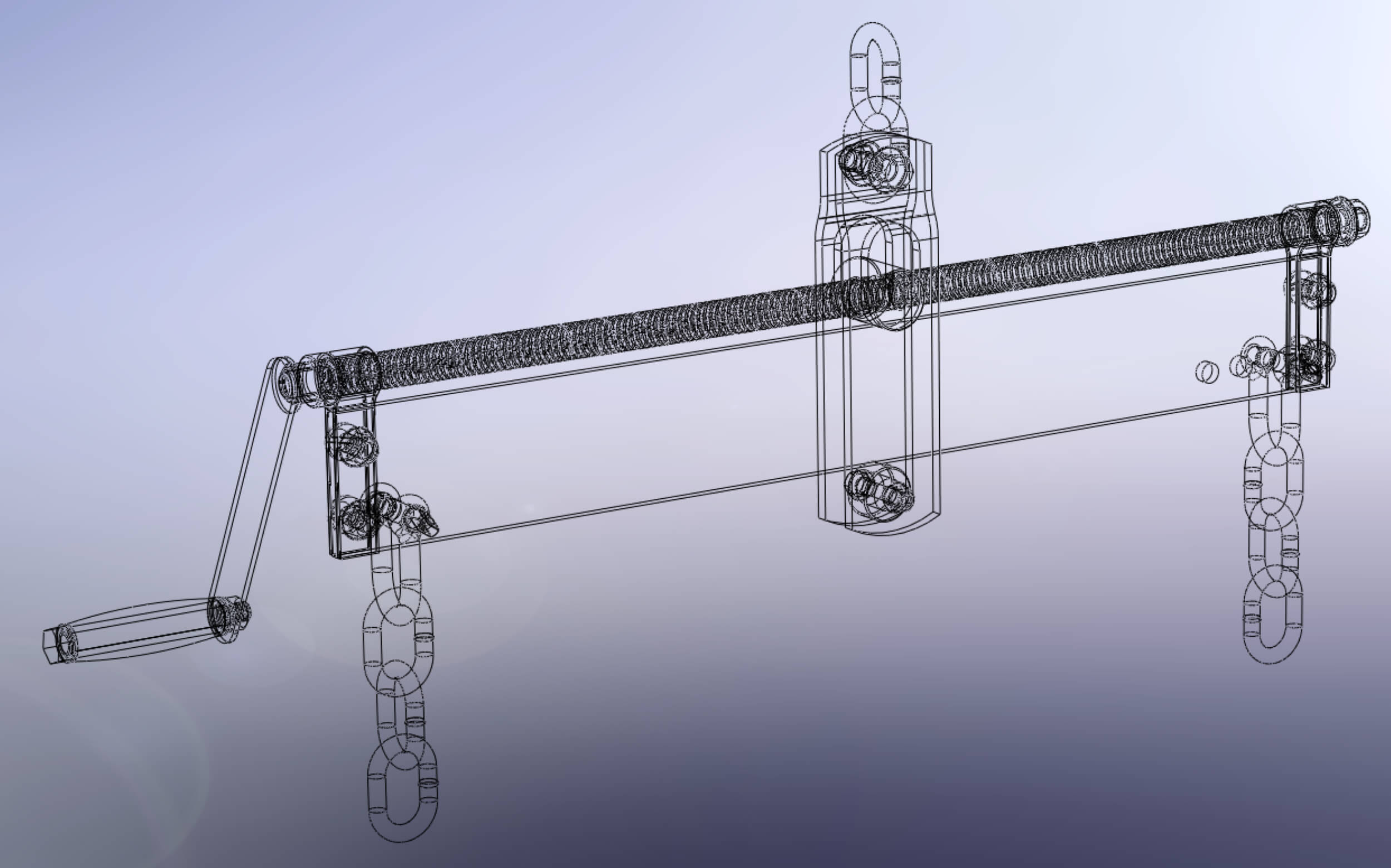 Engine Hoist Lift Crane Balancer Engine Load Leveler Chains - 3D Model ...
