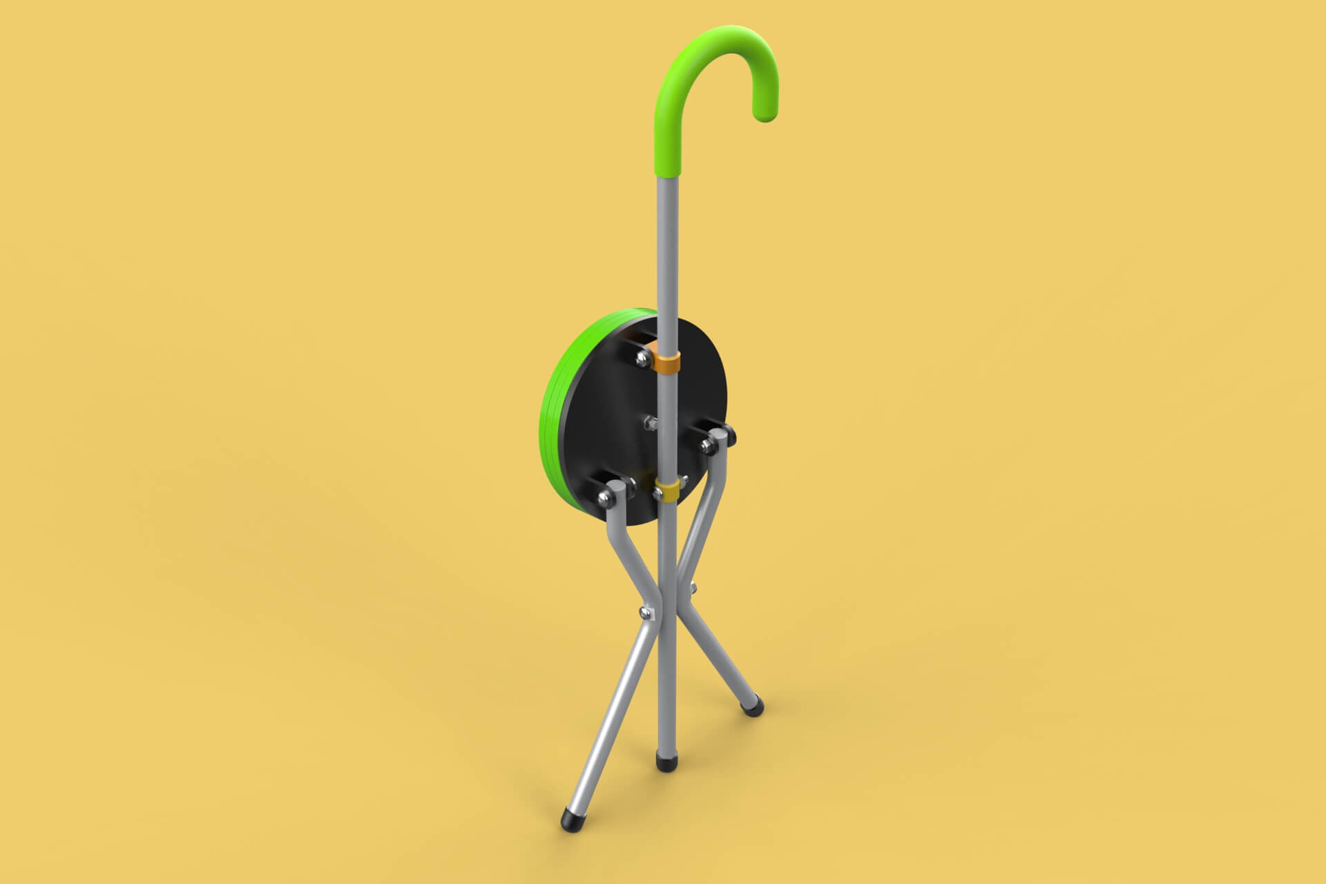 Expanding Seat Folding Stick Cane Chair Stool Walking Pole - 3D Model ...