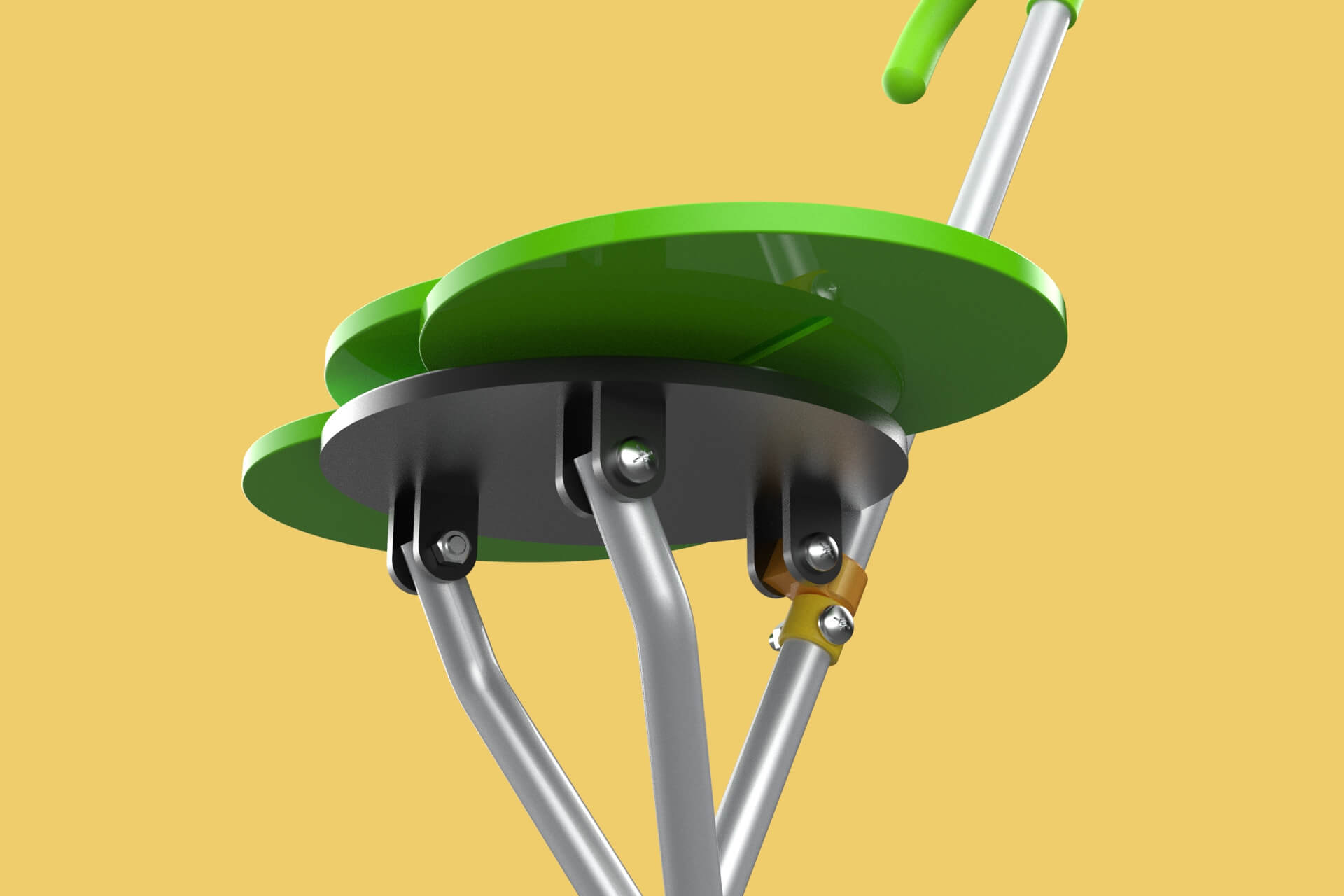 Expanding Seat Folding Stick Cane Chair Stool Walking Pole - 3D Model ...
