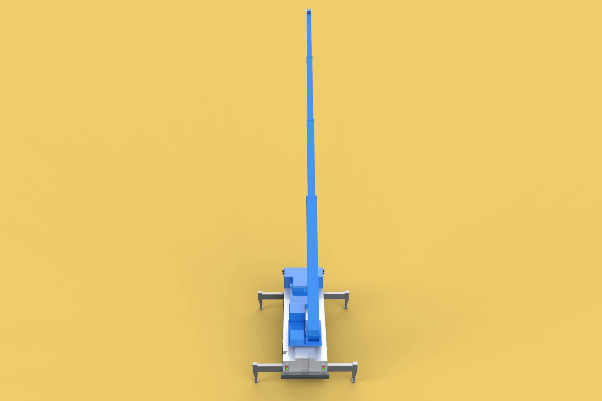 Extended Telescopic Boom Long Reach Mobile Crane Crawler Jib - 3D Model ...