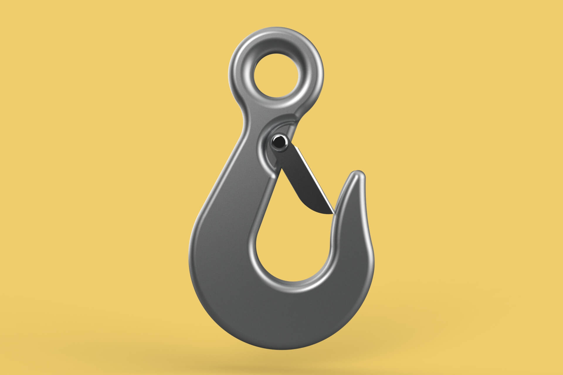 Eye Hook Forged Single Lifting Crane Ton Hooks Hoist Winch - 3D Model ...