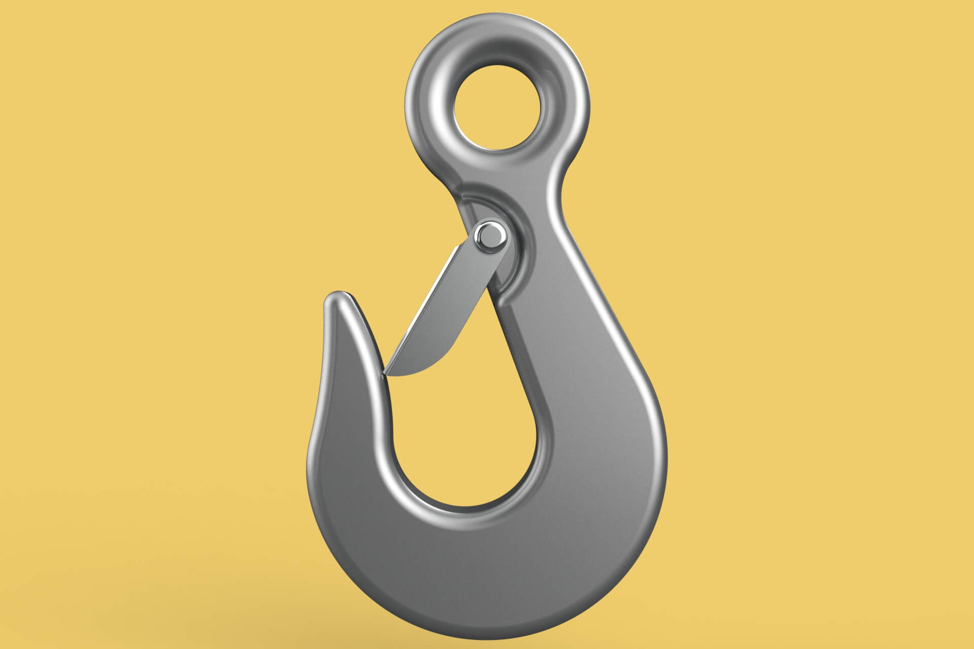 Eye Hook Forged Single Lifting Crane Ton Hooks Hoist Winch - 3D Model ...