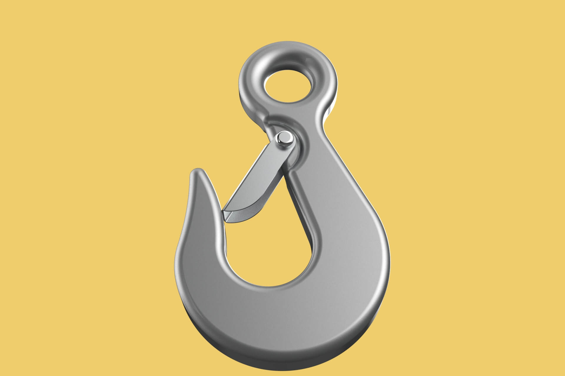 Eye Hook Forged Single Lifting Crane Ton Hooks Hoist Winch - 3D Model ...