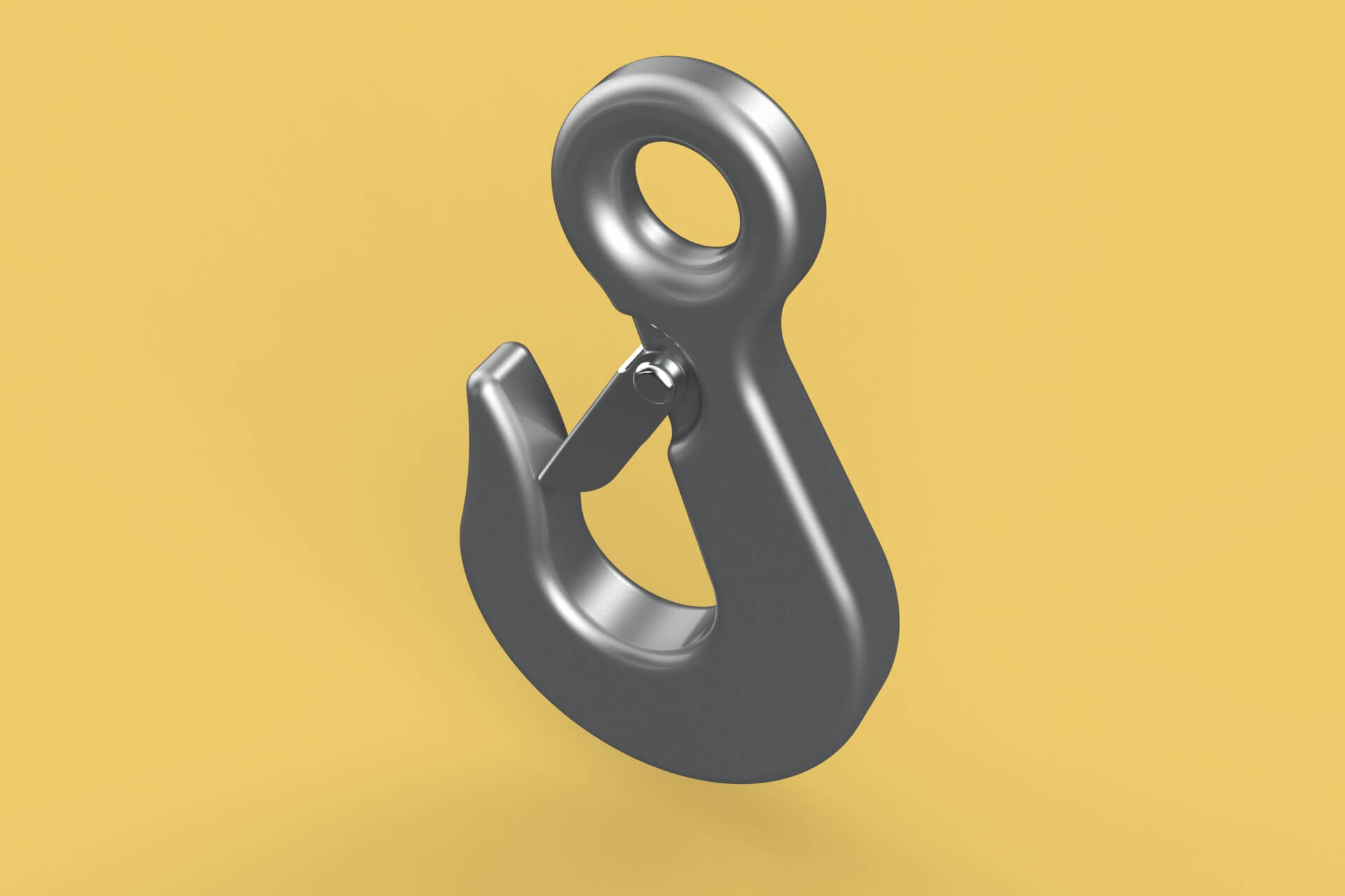 Eye Hook Forged Single Lifting Crane Ton Hooks Hoist Winch - 3D Model ...