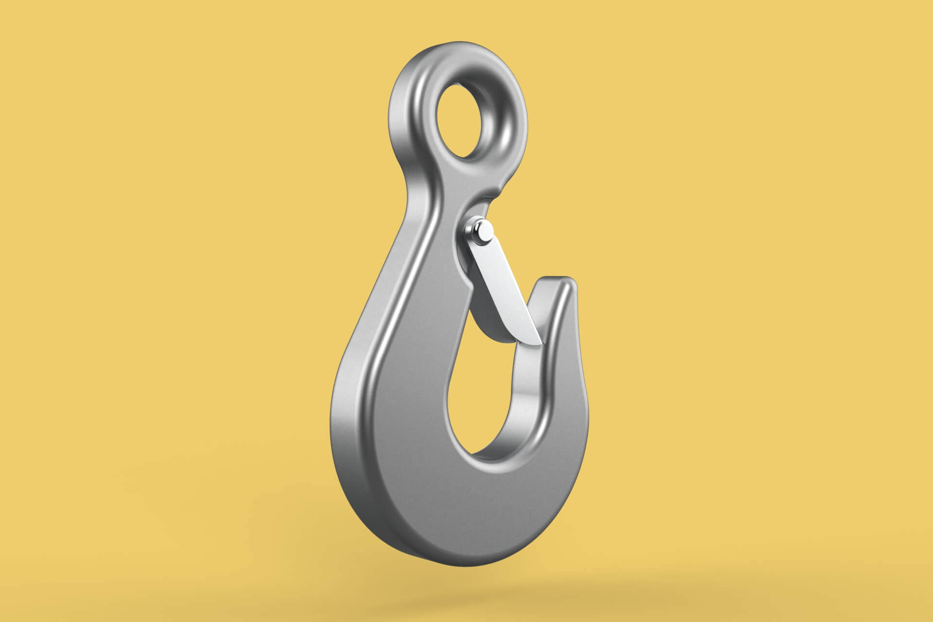 Eye Hook Forged Single Lifting Crane Ton Hooks Hoist Winch - 3D Model ...