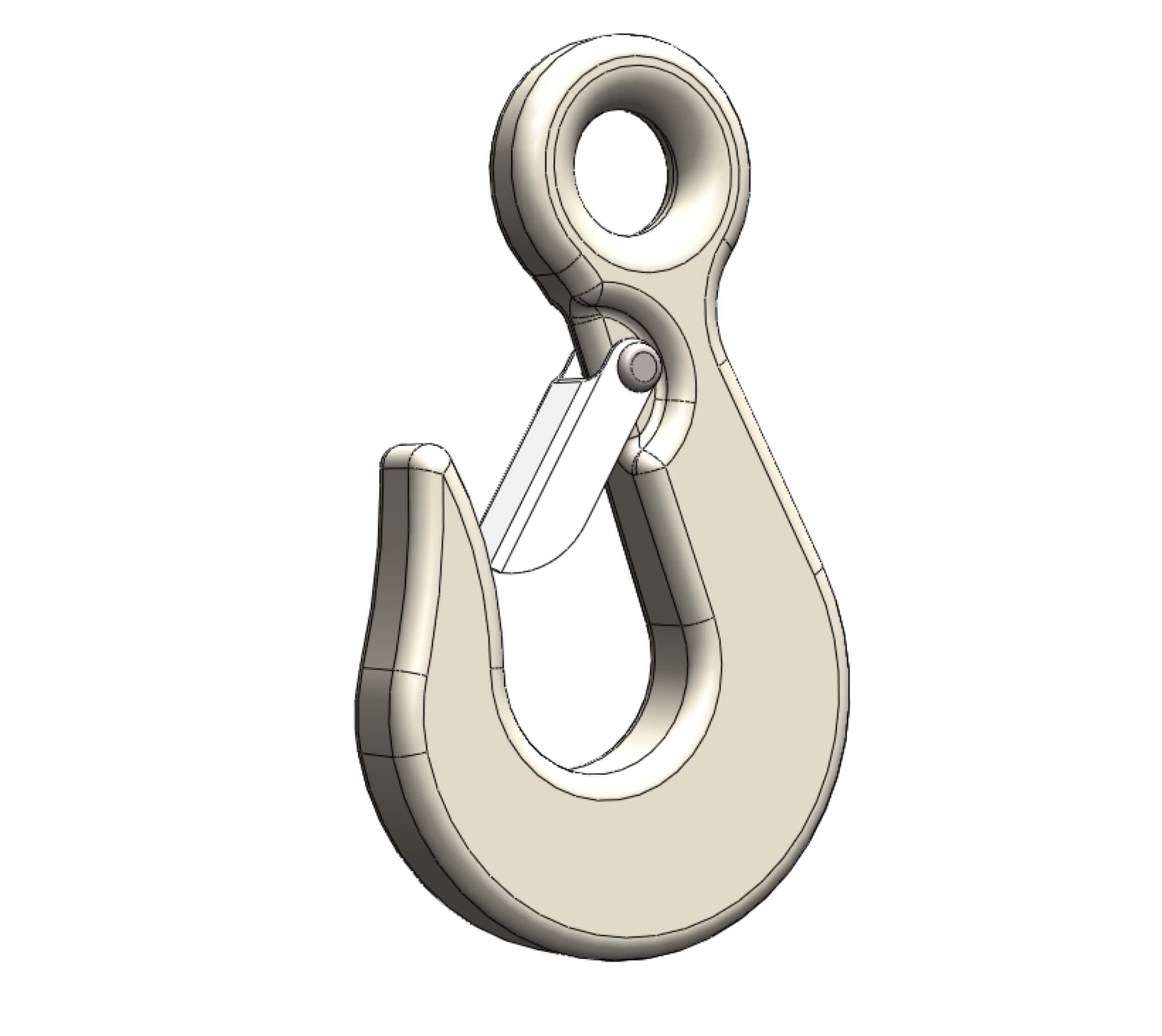 Eye Hook Forged Single Lifting Crane Ton Hooks Hoist Winch - 3D Model ...