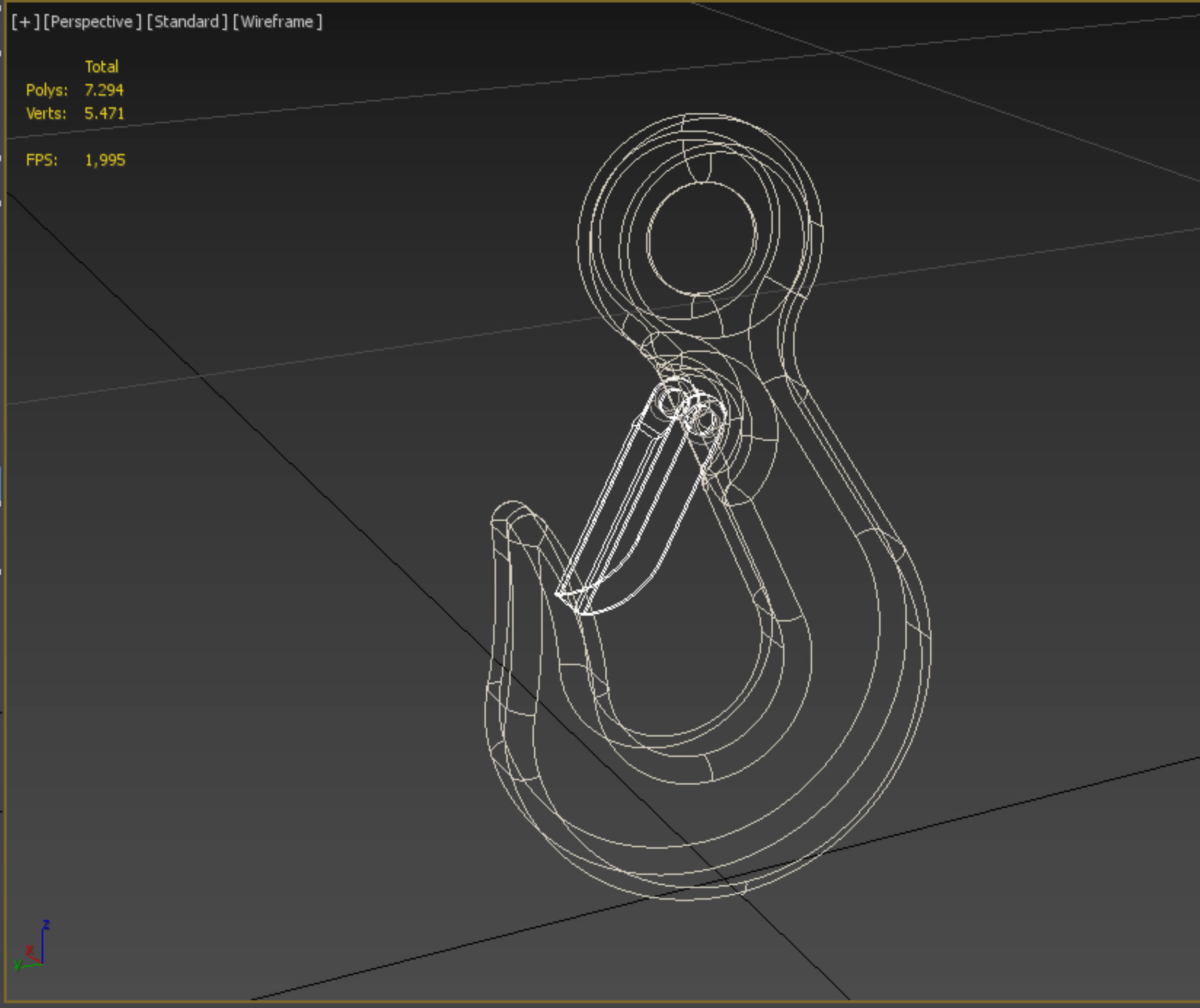 Eye Hook Forged Single Lifting Crane Ton Hooks Hoist Winch - 3D Model ...