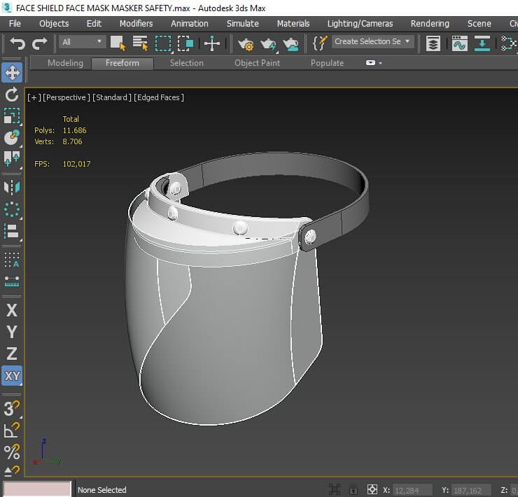 Face Shield - 3D Model by surf3d