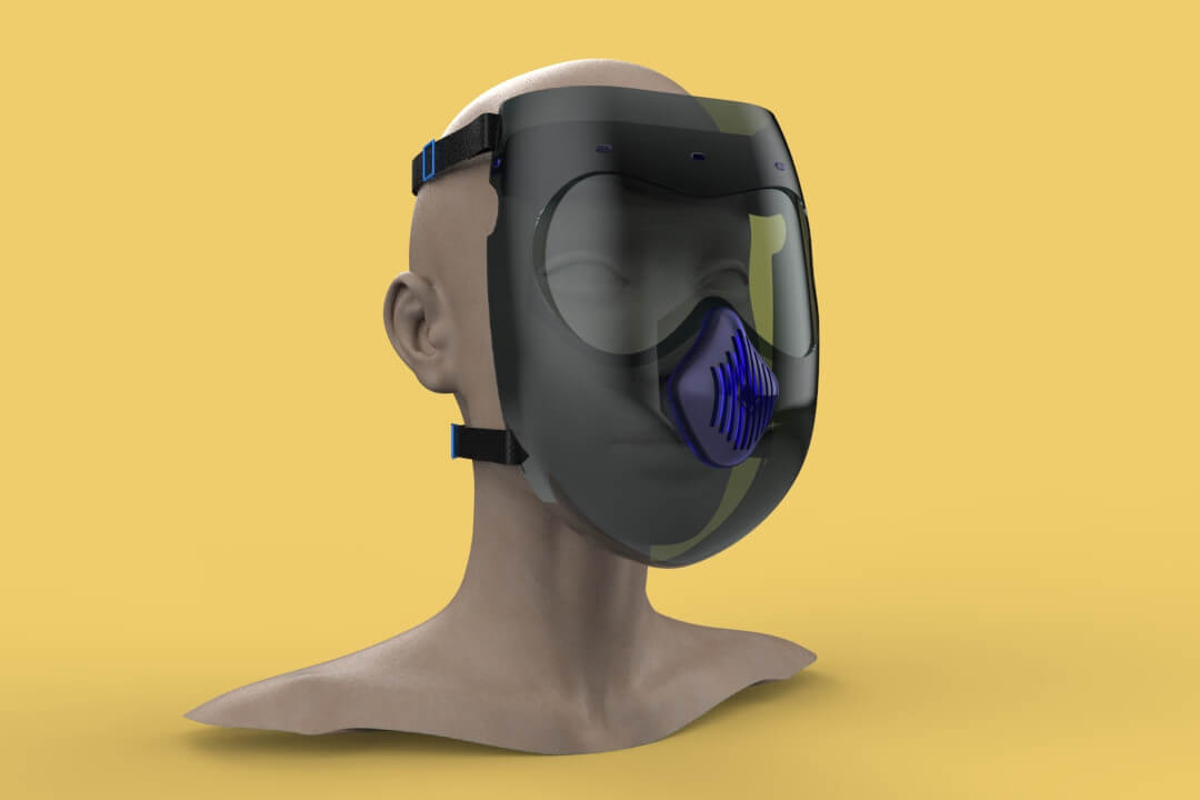 Face Shield & Mask - 3D Model by surf3d