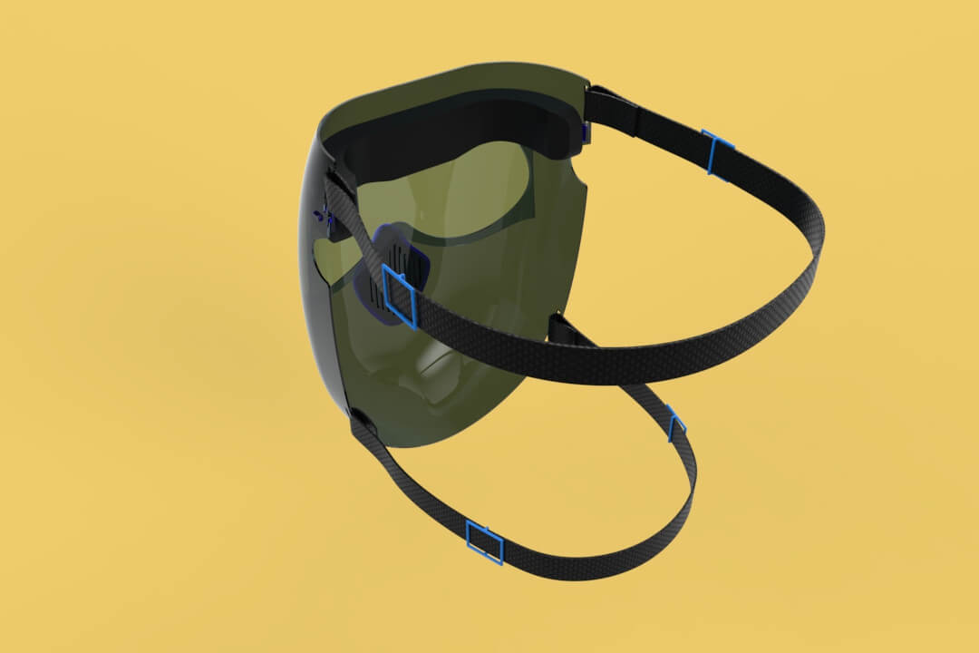 Face Shield & Mask - 3D Model by surf3d