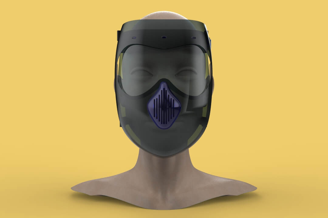 Face Shield & Mask - 3D Model by surf3d