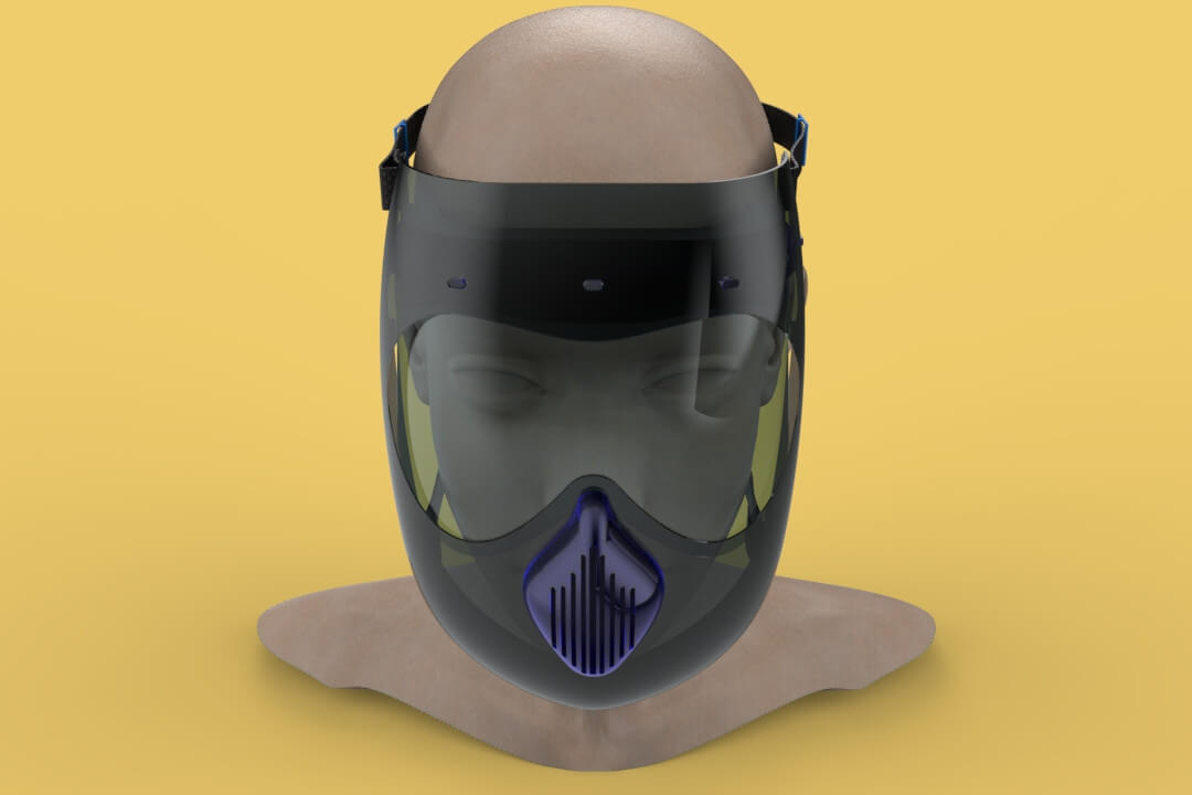 Face Shield & Mask - 3D Model by surf3d