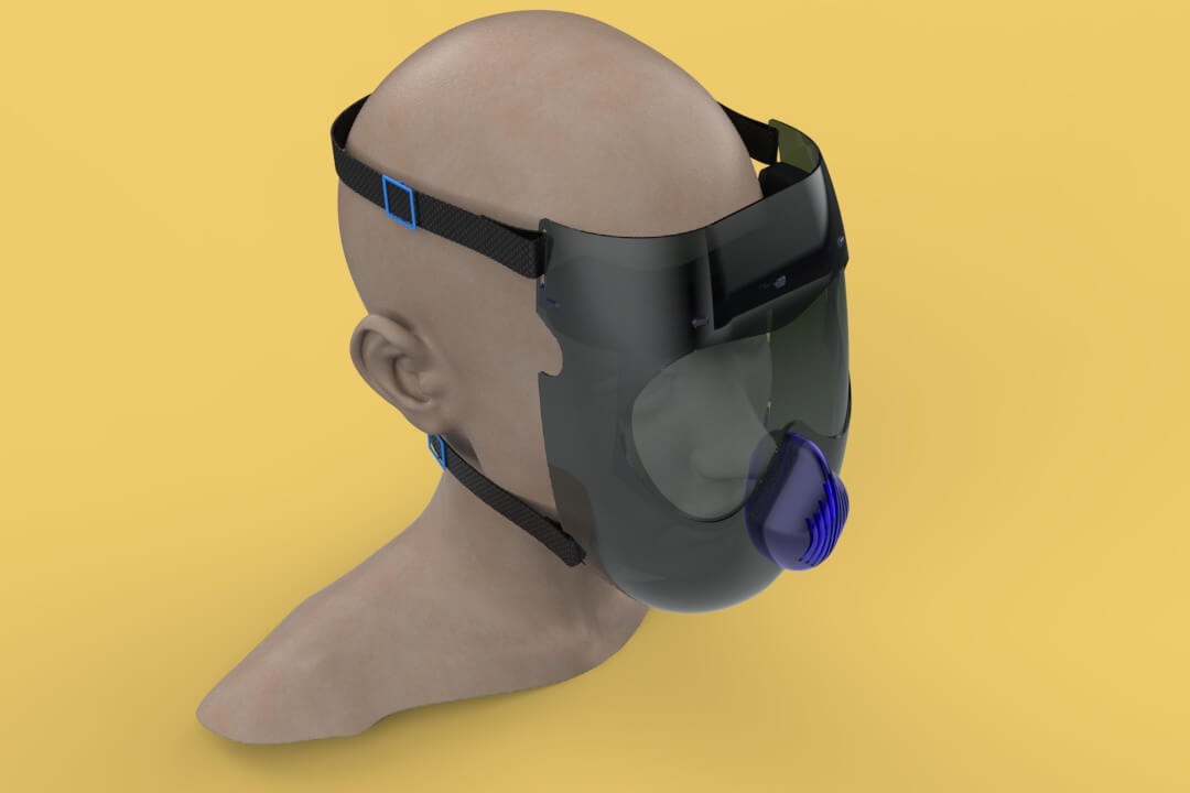Face Shield & Mask - 3D Model by surf3d