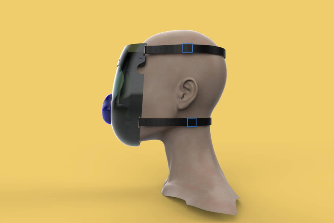 Face Shield & Mask - 3D Model by surf3d