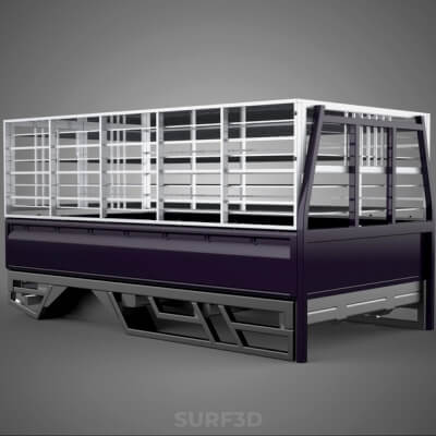 FARM CATTLE BAKKIE UTE PICKUP CAGE FOWL POULTRY BIRD TRUCK C - 3D Model ...