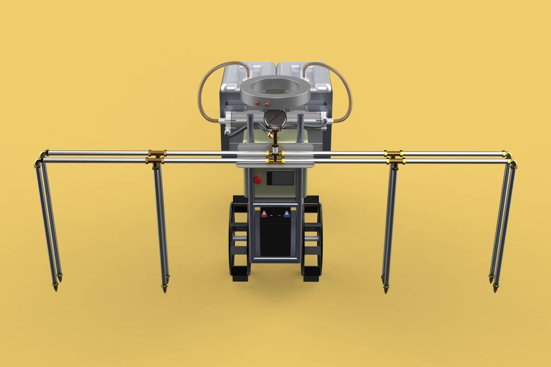 Farm Sprayer Autonomous Unmanned Robot Field Tractor Land - 3D Model by ...