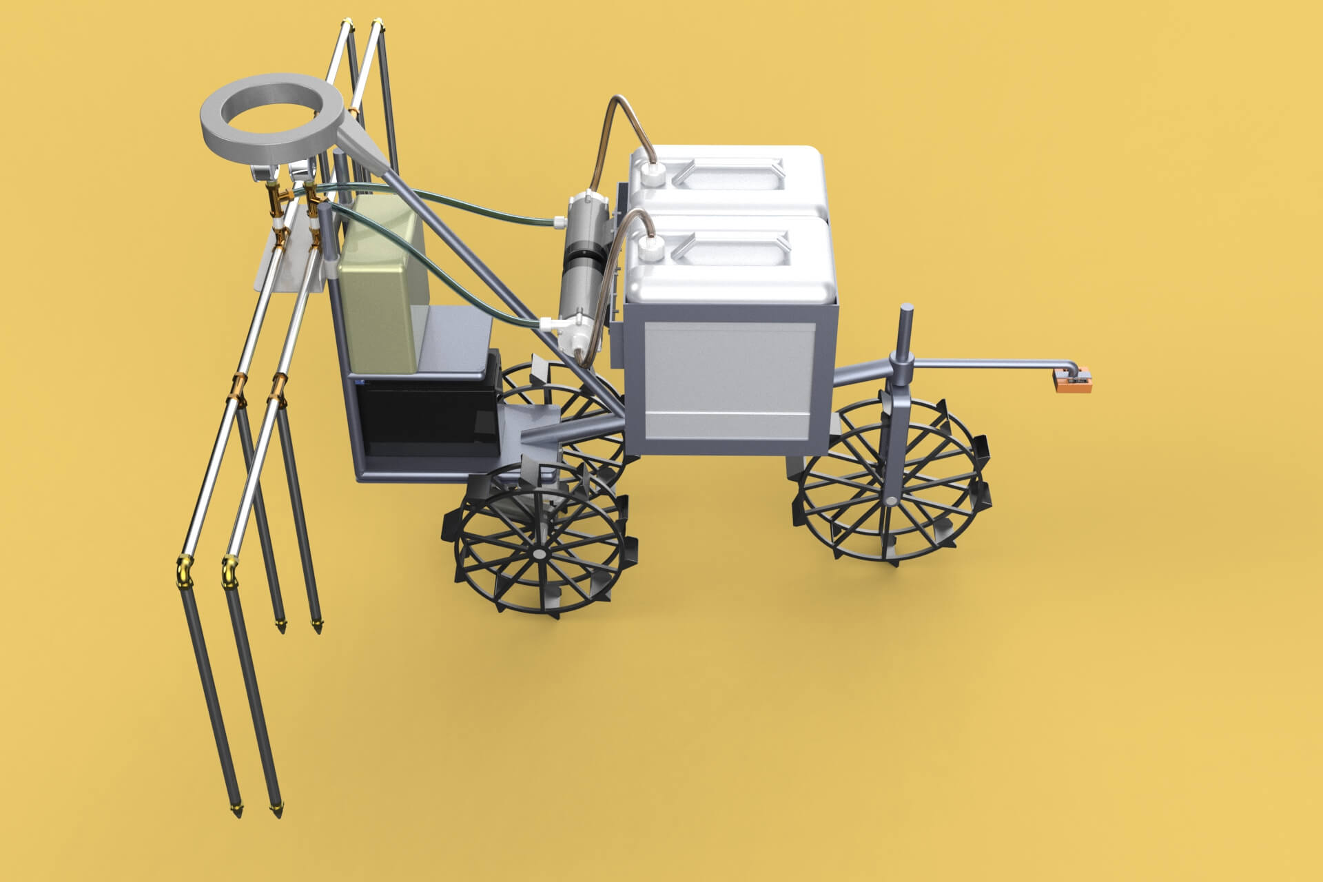 Farm Sprayer Autonomous Unmanned Robot Field Tractor Land - 3D Model by ...