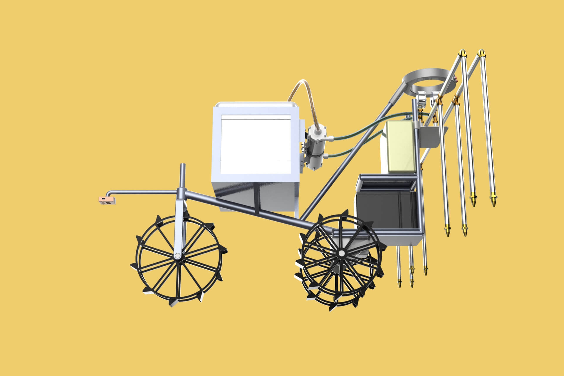 Farm Sprayer Autonomous Unmanned Robot Field Tractor Land - 3D Model by ...