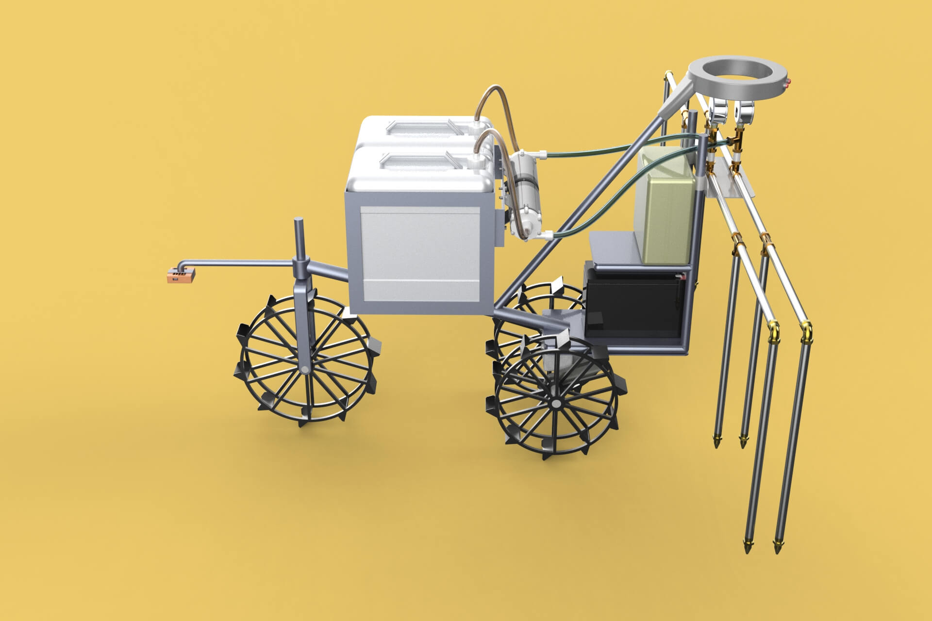 Farm Sprayer Autonomous Unmanned Robot Field Tractor Land - 3D Model by ...