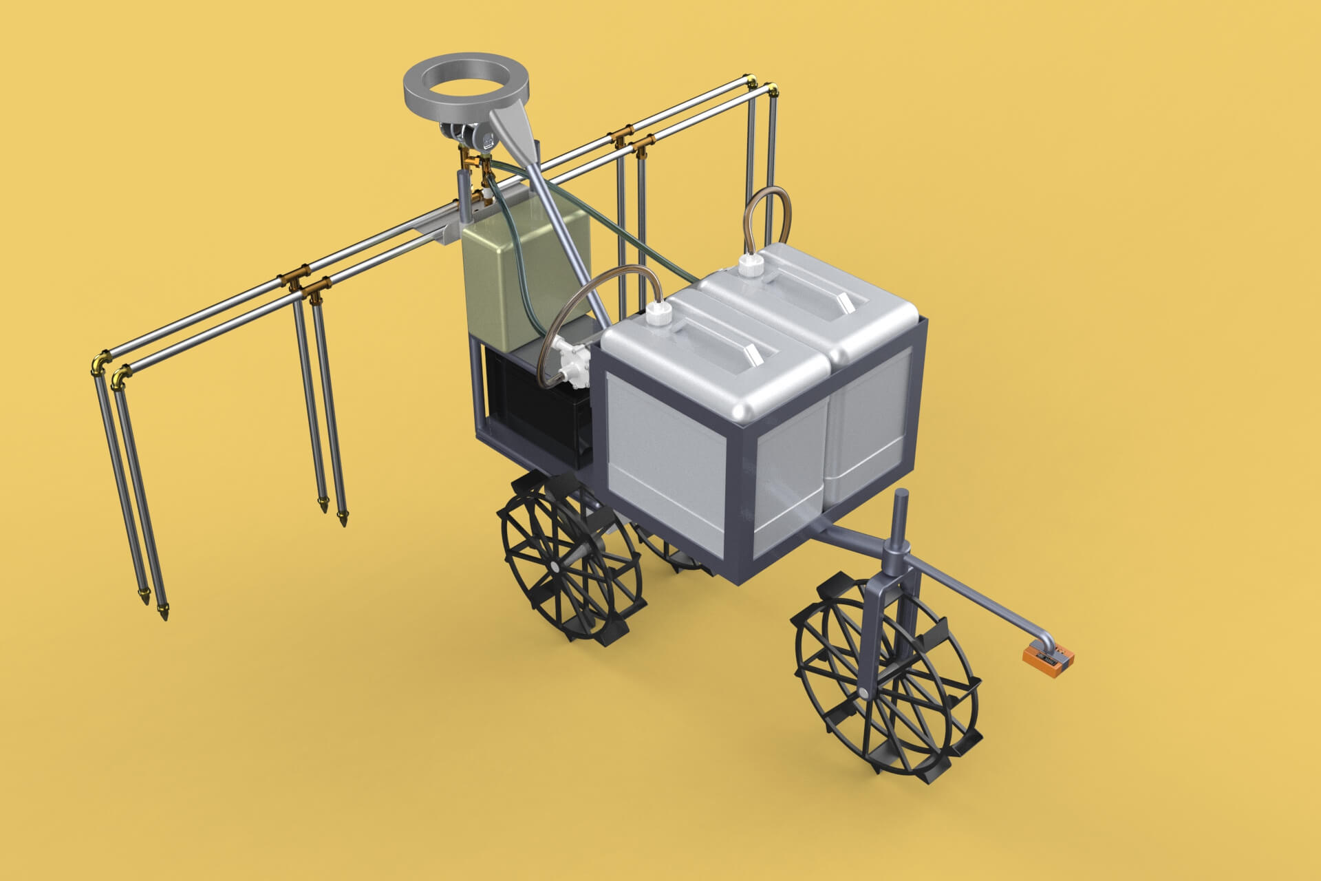 Farm Sprayer Autonomous Unmanned Robot Field Tractor Land - 3D Model by ...