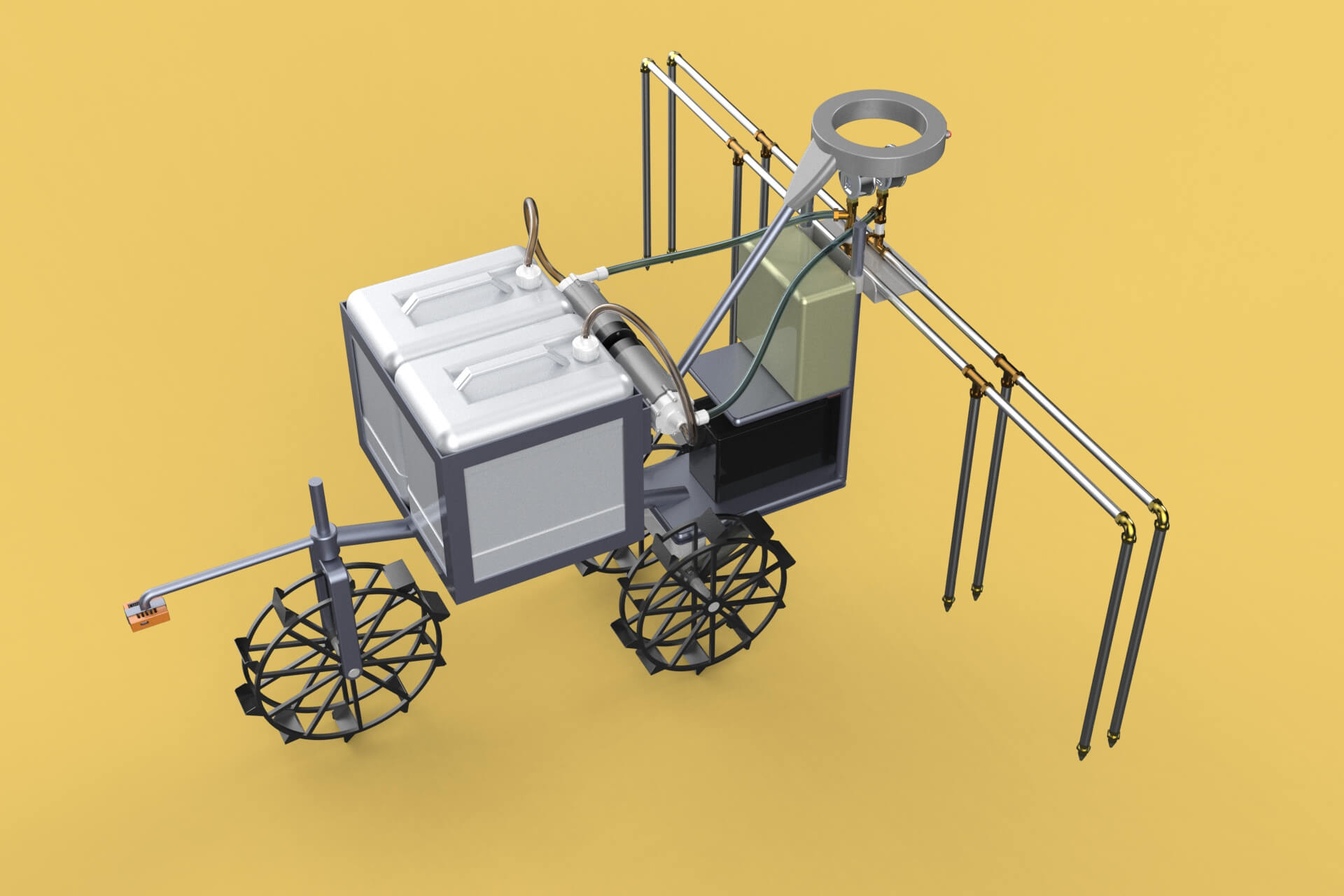 Farm Sprayer Autonomous Unmanned Robot Field Tractor Land - 3D Model by ...