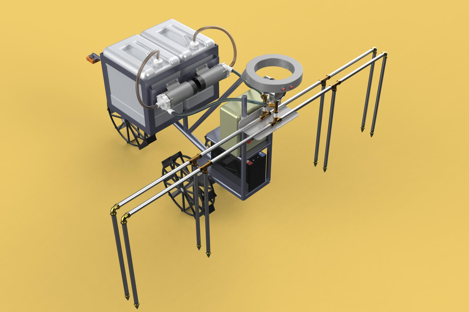 Farm Sprayer Autonomous Unmanned Robot Field Tractor Land - 3D Model by ...