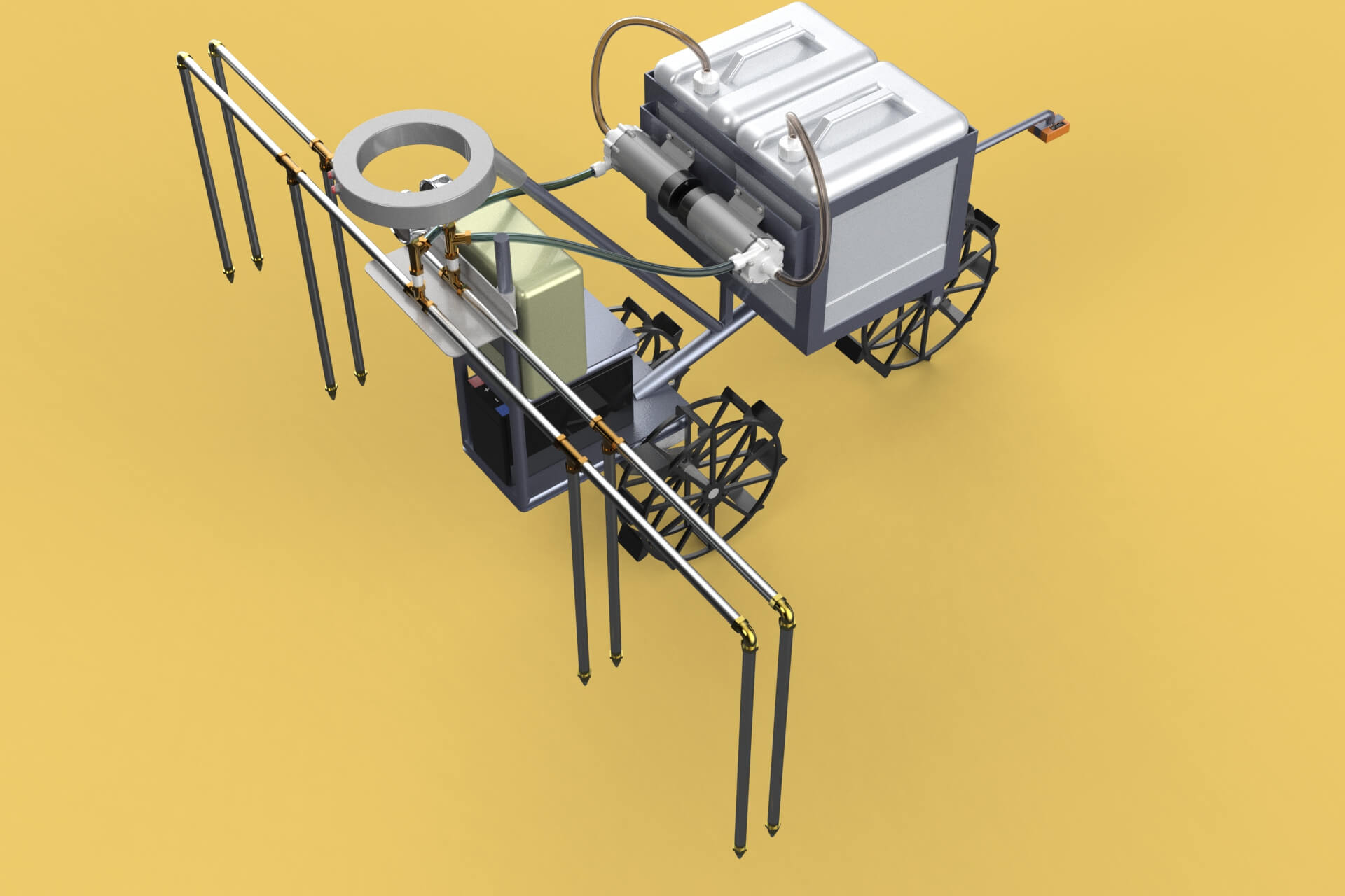 Farm Sprayer Autonomous Unmanned Robot Field Tractor Land - 3D Model by ...