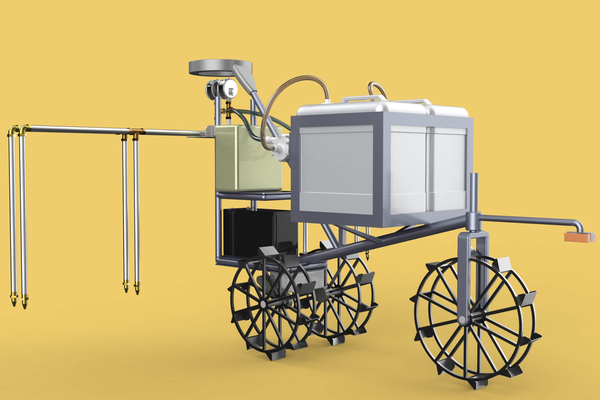 Farm Sprayer Autonomous Unmanned Robot Field Tractor Land - 3D Model by ...