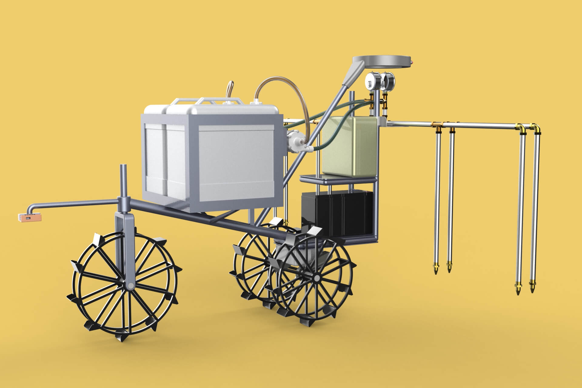 Farm Sprayer Autonomous Unmanned Robot Field Tractor Land - 3D Model by ...