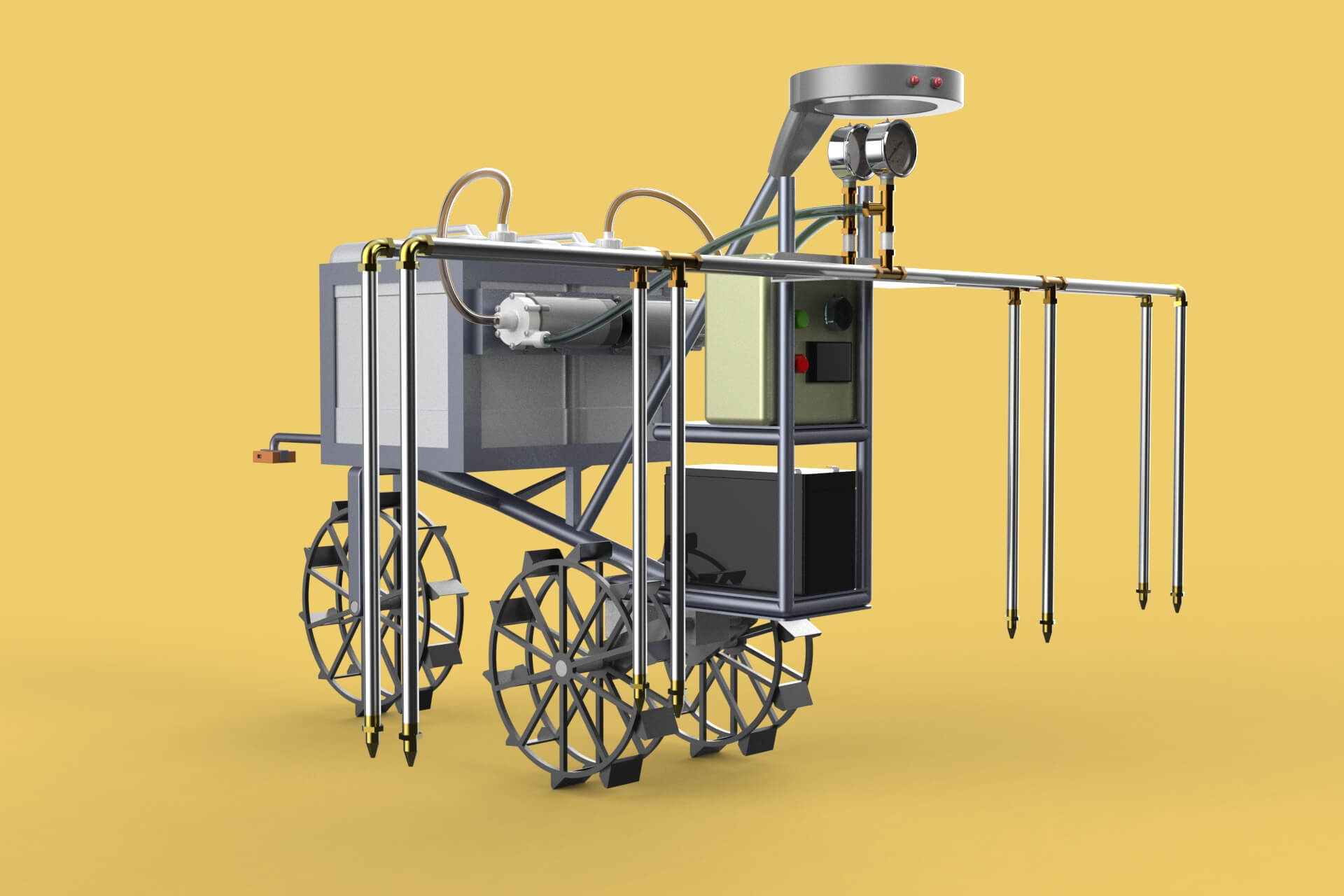 Farm Sprayer Autonomous Unmanned Robot Field Tractor Land - 3D Model by ...