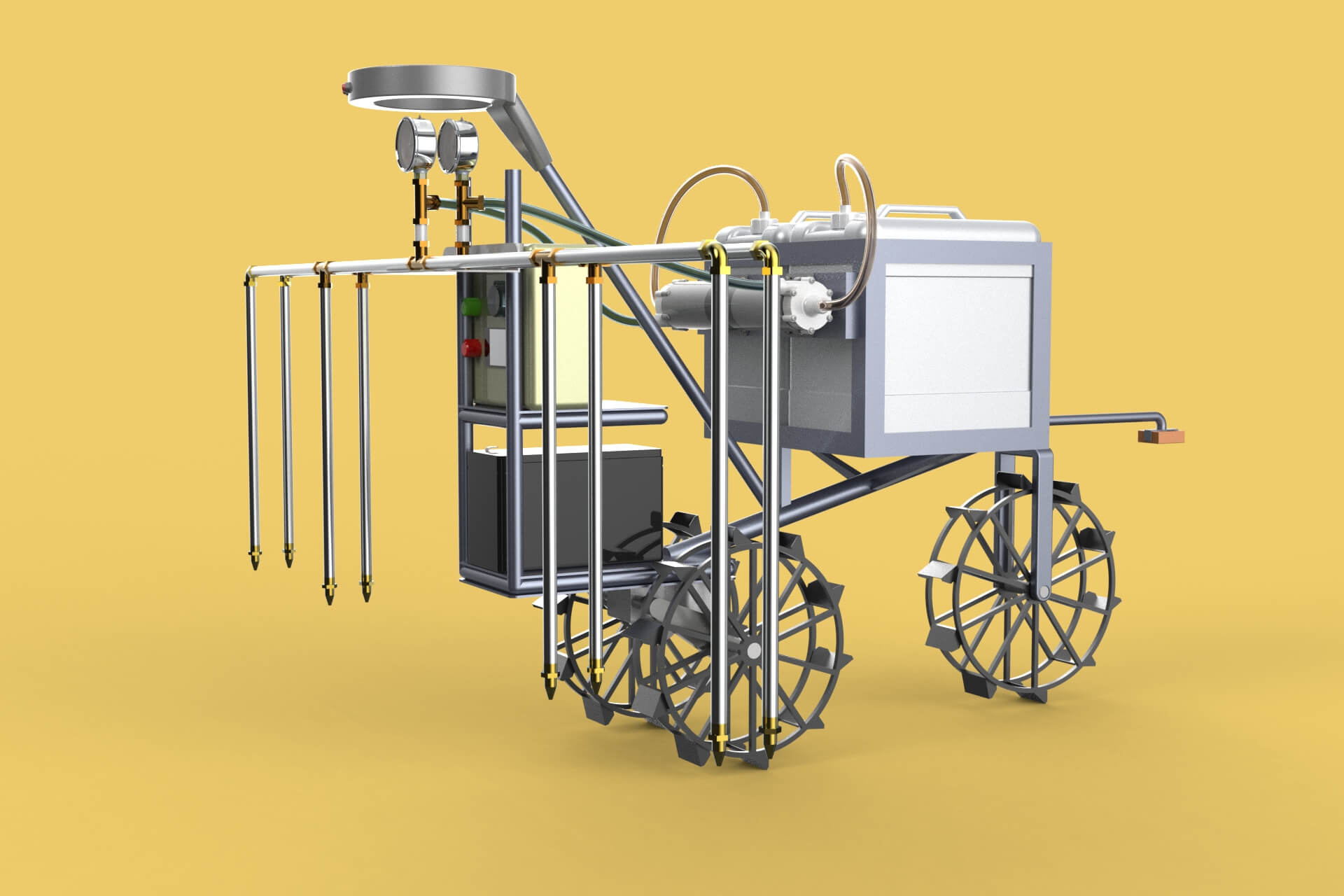 Farm Sprayer Autonomous Unmanned Robot Field Tractor Land - 3D Model by ...