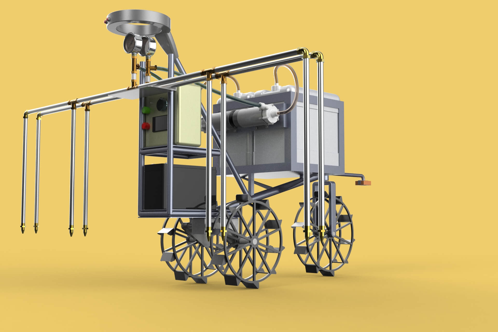 Farm Sprayer Autonomous Unmanned Robot Field Tractor Land - 3D Model by ...