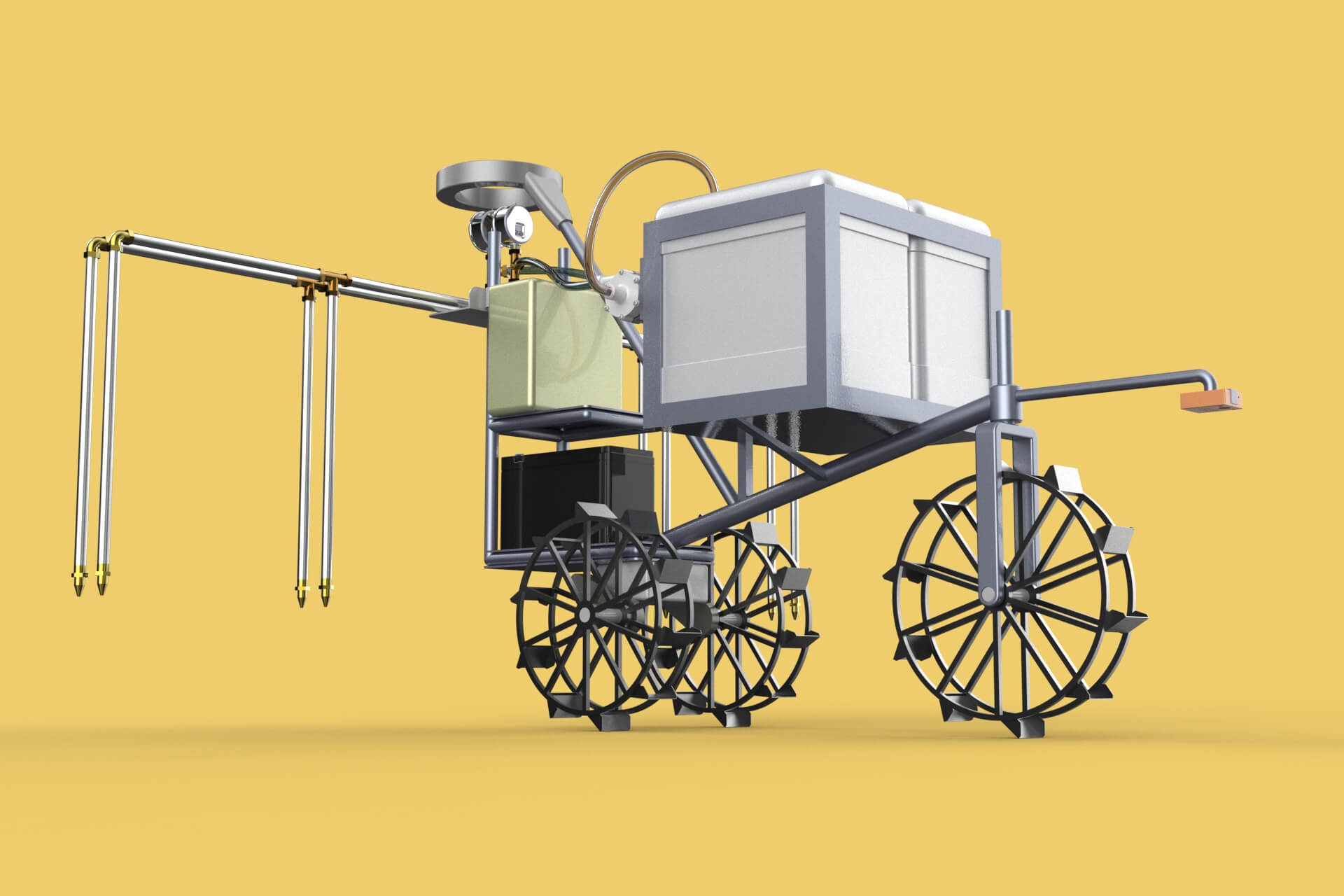 Farm Sprayer Autonomous Unmanned Robot Field Tractor Land - 3D Model by ...