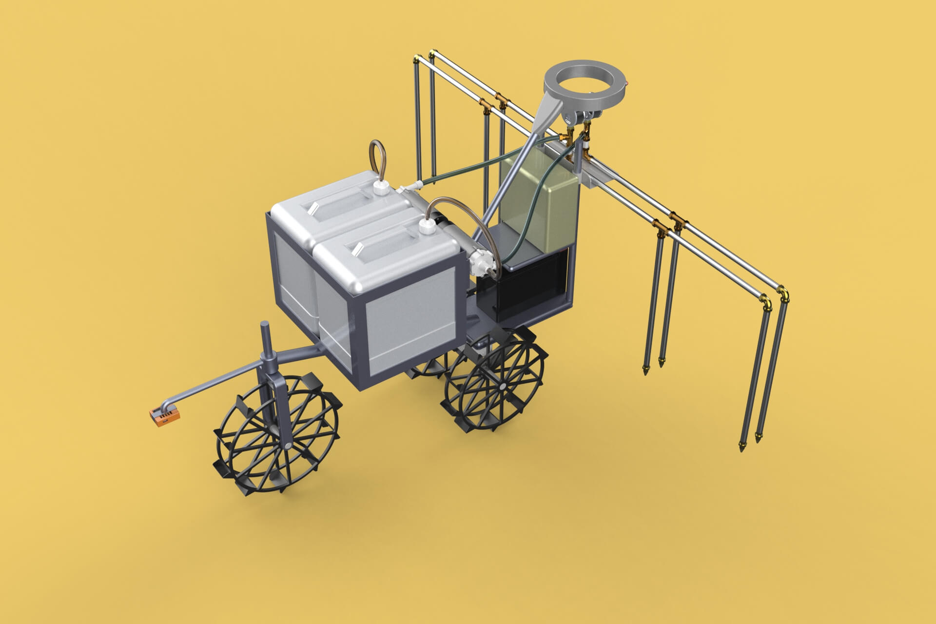 Farm Sprayer Autonomous Unmanned Robot Field Tractor Land - 3D Model by ...