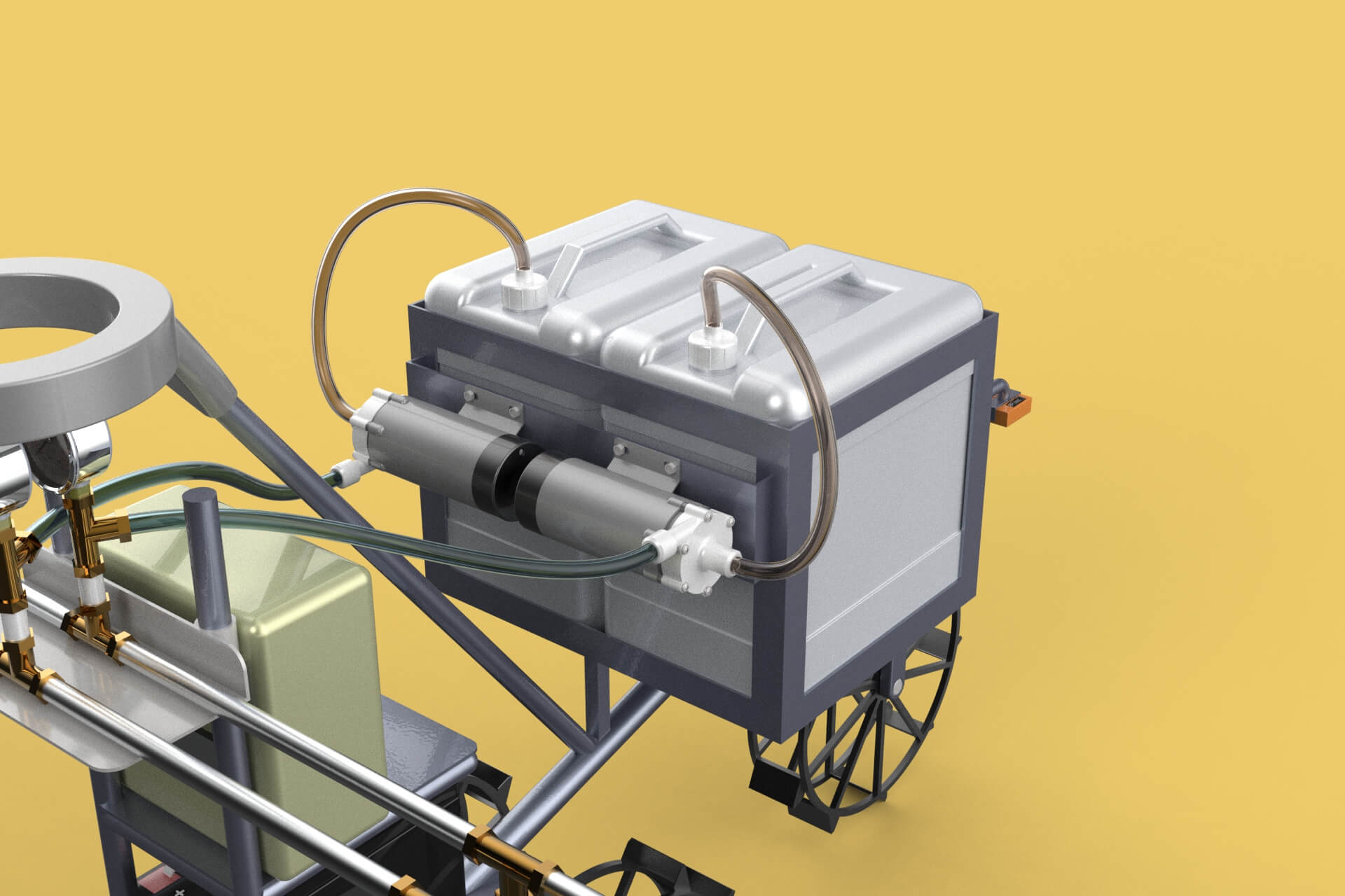 Farm Sprayer Autonomous Unmanned Robot Field Tractor Land - 3D Model by ...