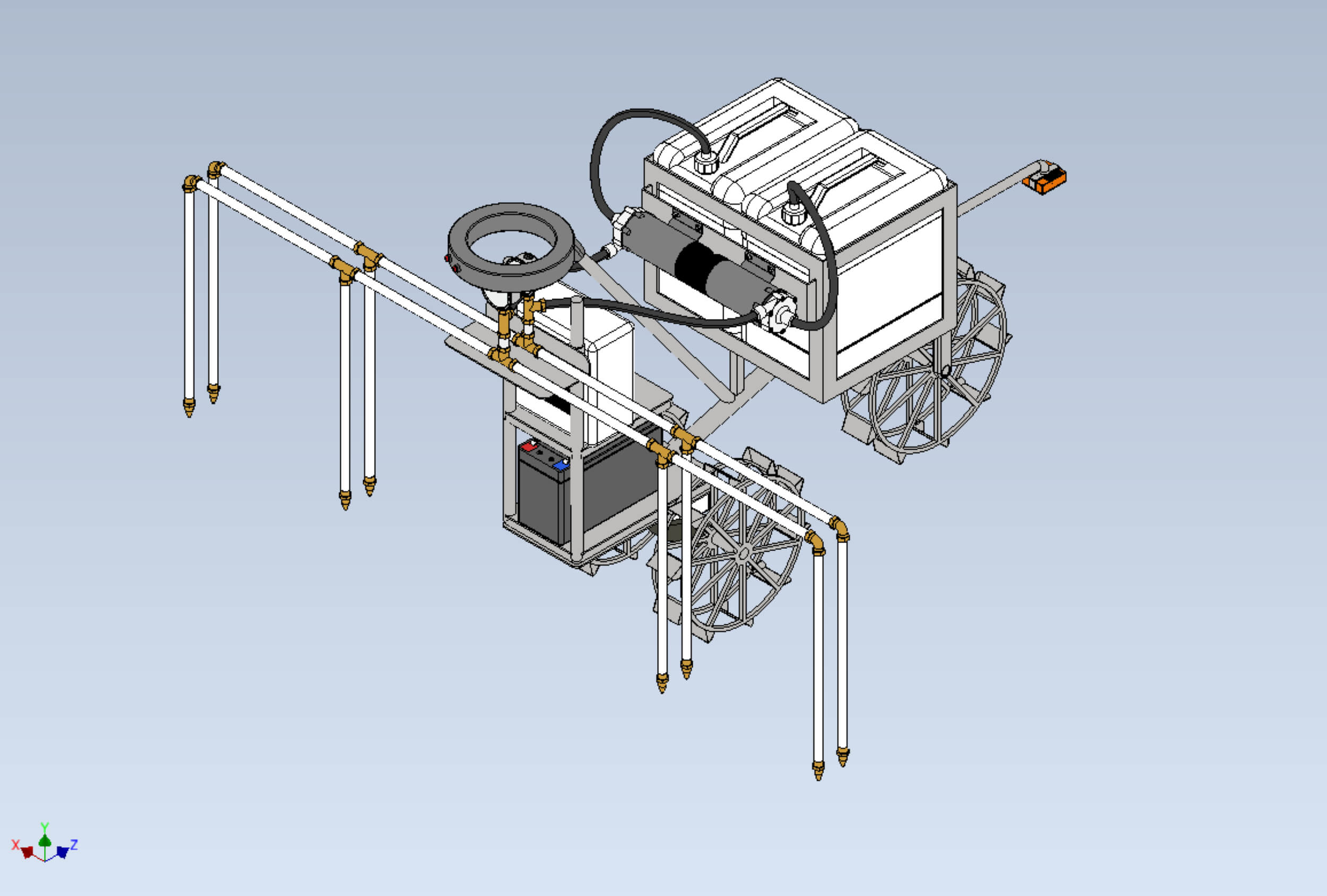 Farm Sprayer Autonomous Unmanned Robot Field Tractor Land - 3D Model by ...