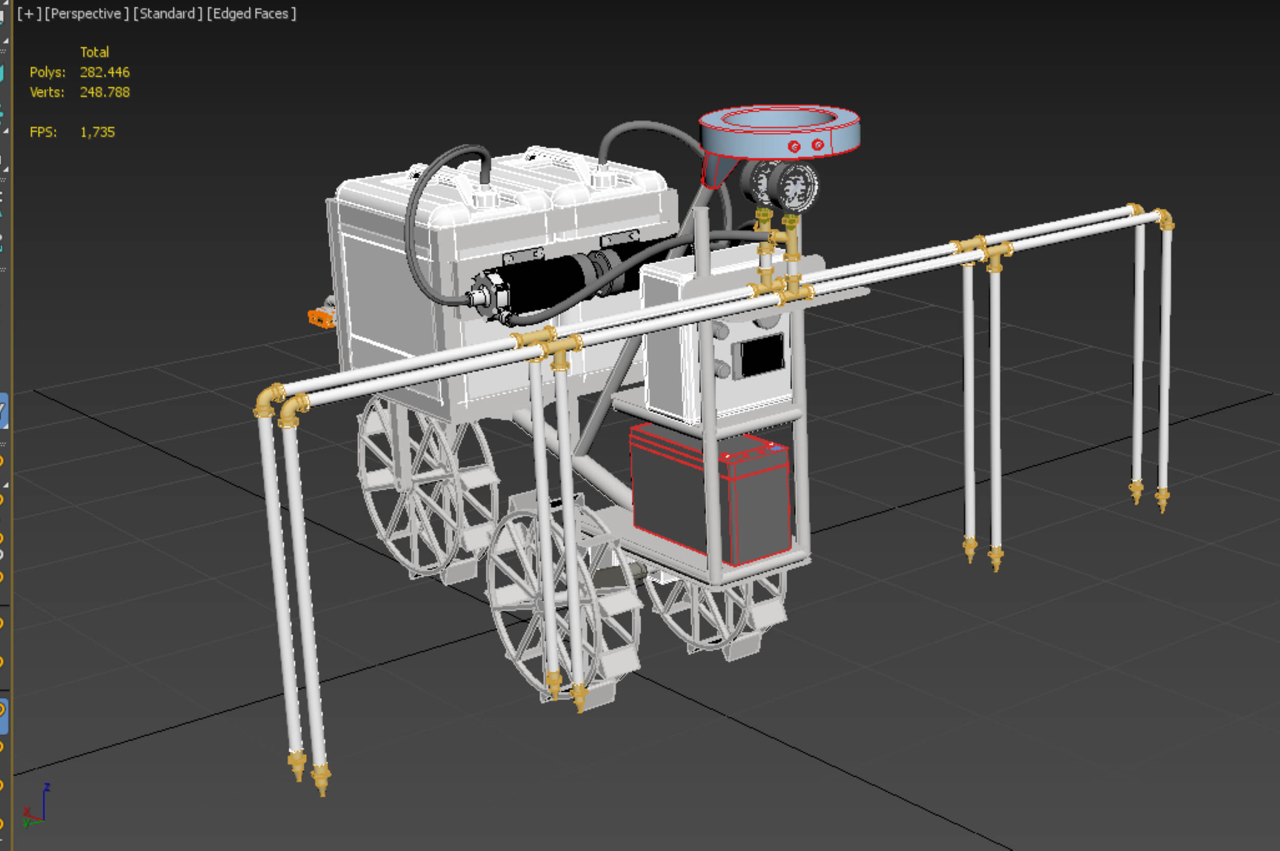 Farm Sprayer Autonomous Unmanned Robot Field Tractor Land - 3D Model by ...