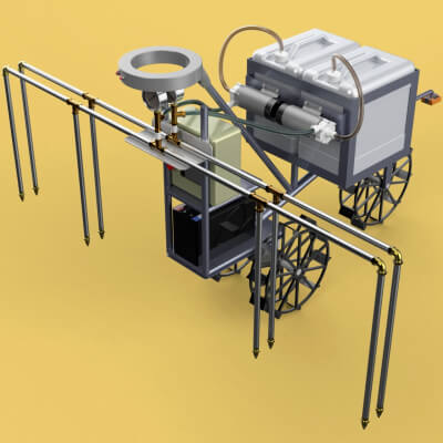 Farm Sprayer Autonomous Unmanned Robot Field Tractor Land - 3D Model by ...