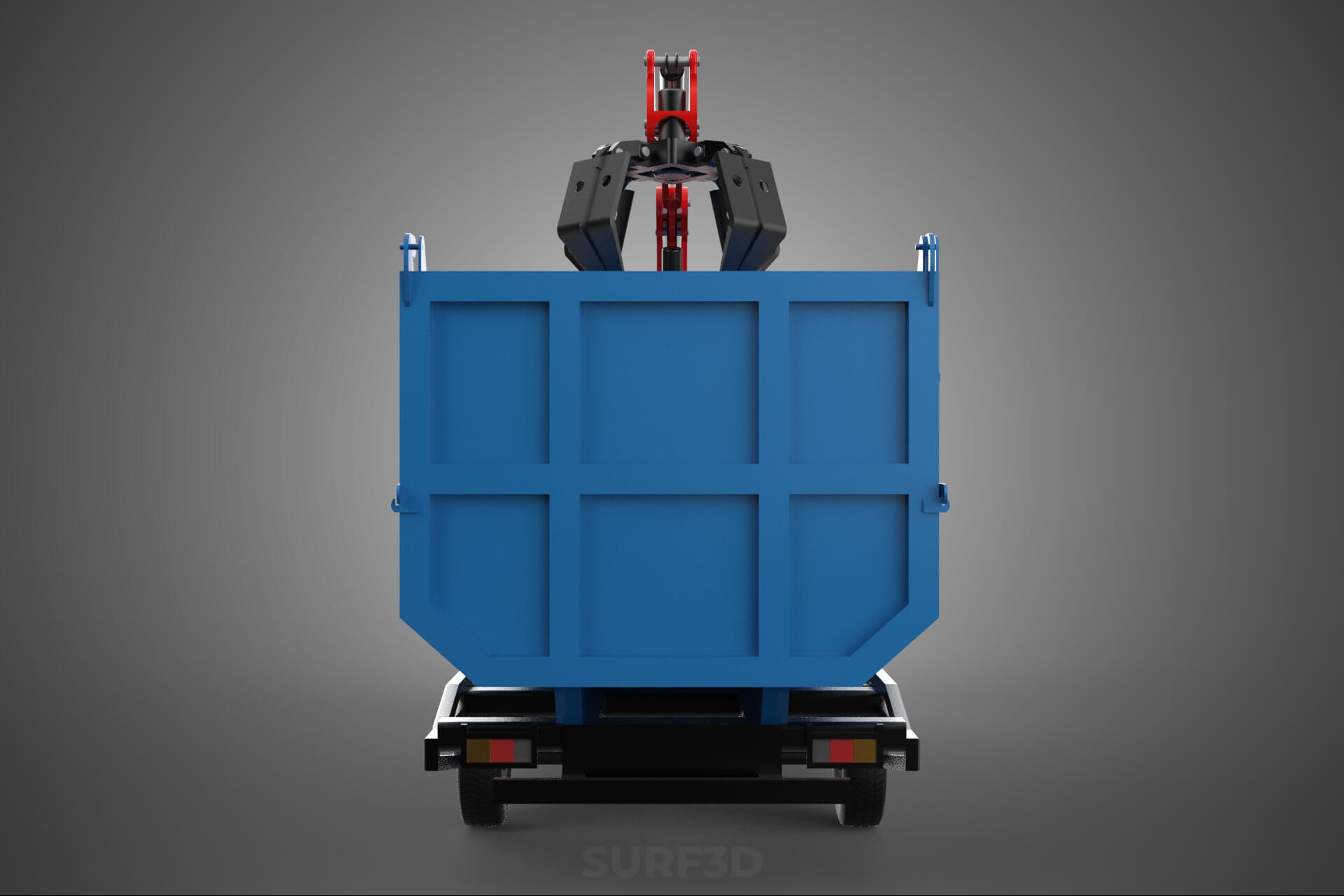 FFB Fresh Fruit Bunch Palm Oil Grab Crane Grapple Claw Truck - 3D Model ...