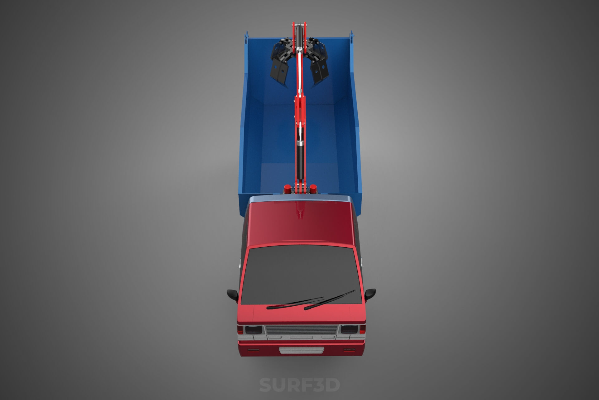 FFB Fresh Fruit Bunch Palm Oil Grab Crane Grapple Claw Truck - 3D Model ...