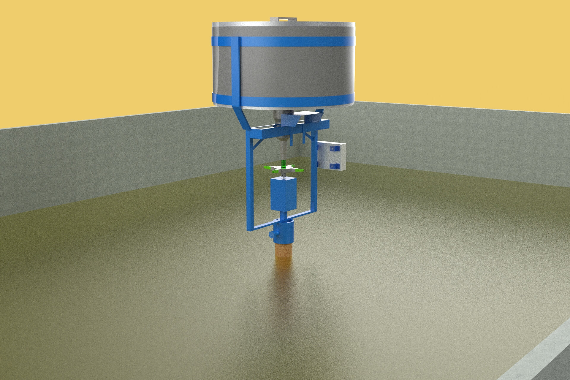 Fish Feeder Centrifugal Spreader Rotary Automatic - 3D Model by surf3d