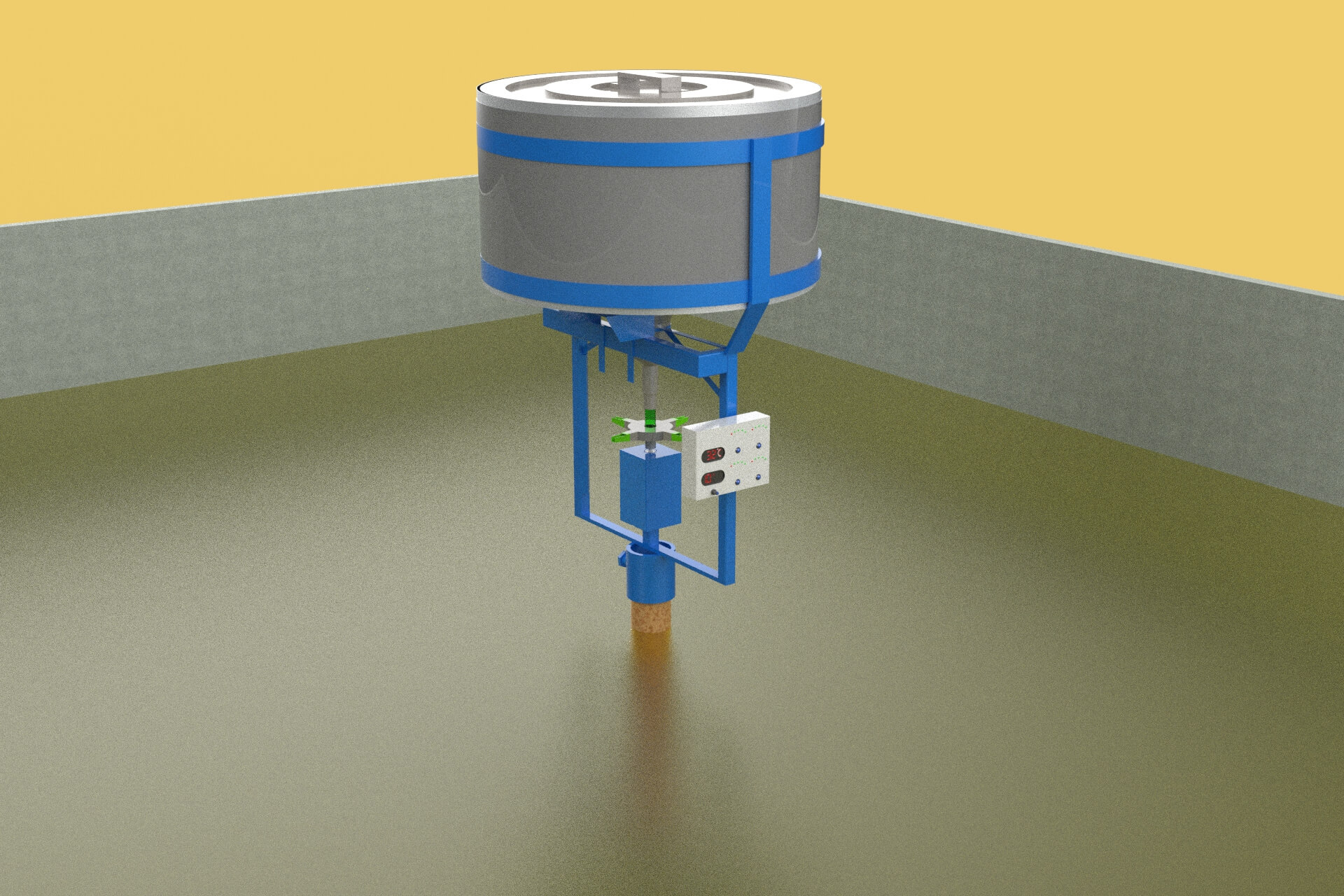 Fish Feeder Centrifugal Spreader Rotary Automatic - 3D Model by surf3d