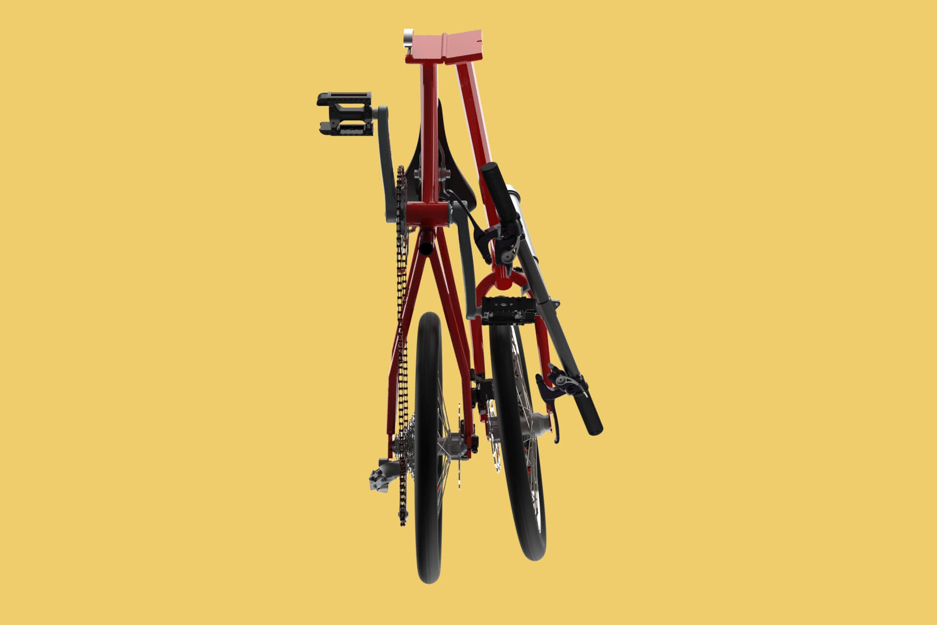Fold Bicycle Folding Bike Portable Compact Flip - 3D Model by surf3d