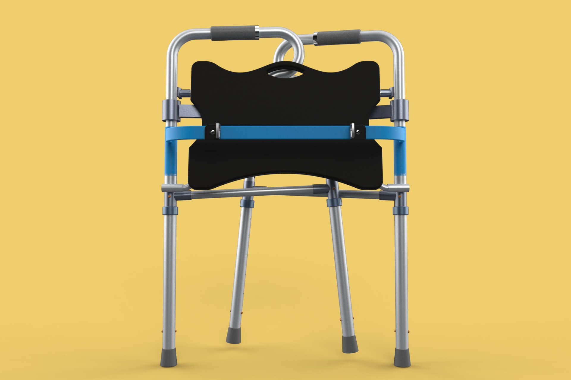 Foldable Walker Seat Folding Walking Frame Chair Stand Aids - 3D Model ...