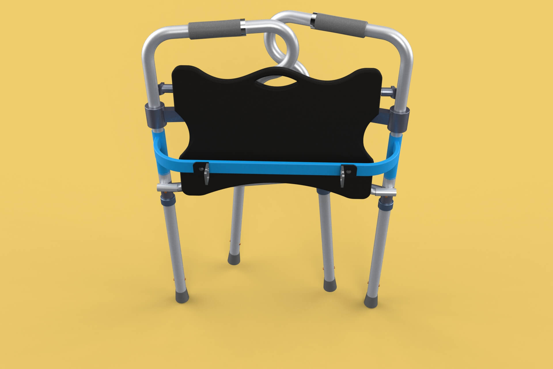 Foldable Walker Seat Folding Walking Frame Chair Stand Aids - 3D Model ...