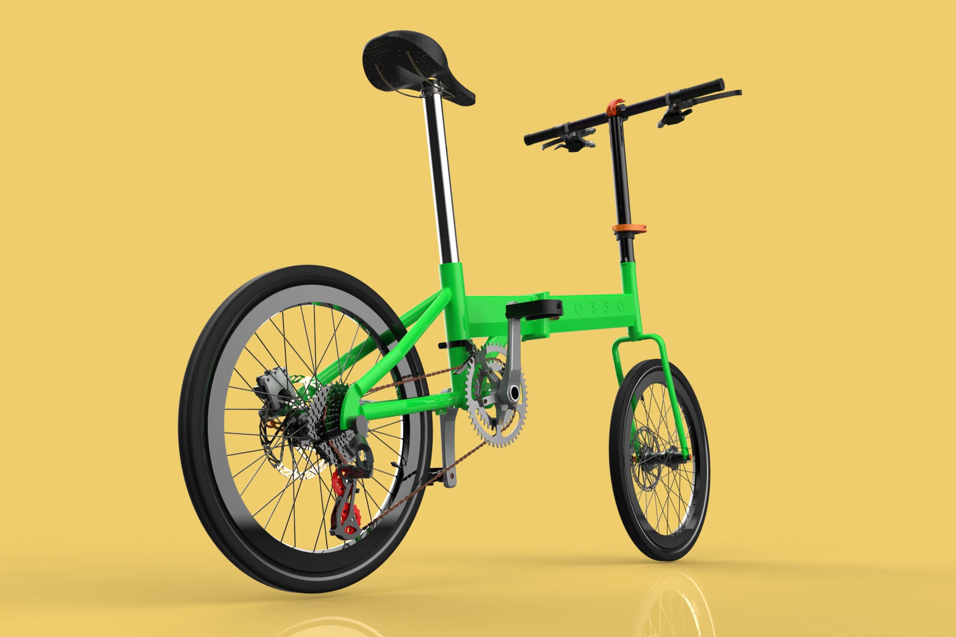Folding Bike Portable Compact Flip Bicycle - 3D Model by surf3d
