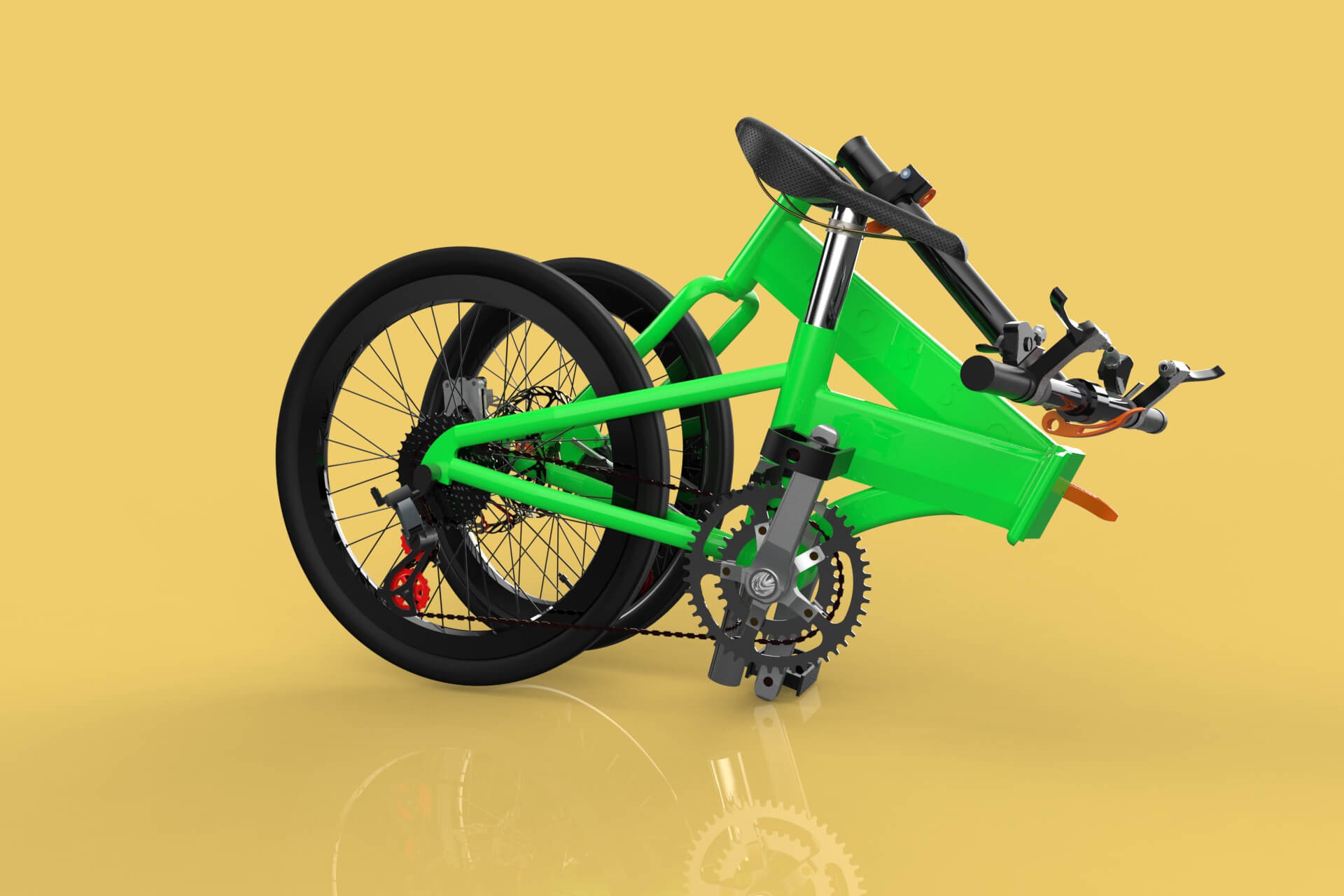 Folding Bike Portable Compact Flip Bicycle - 3D Model by surf3d