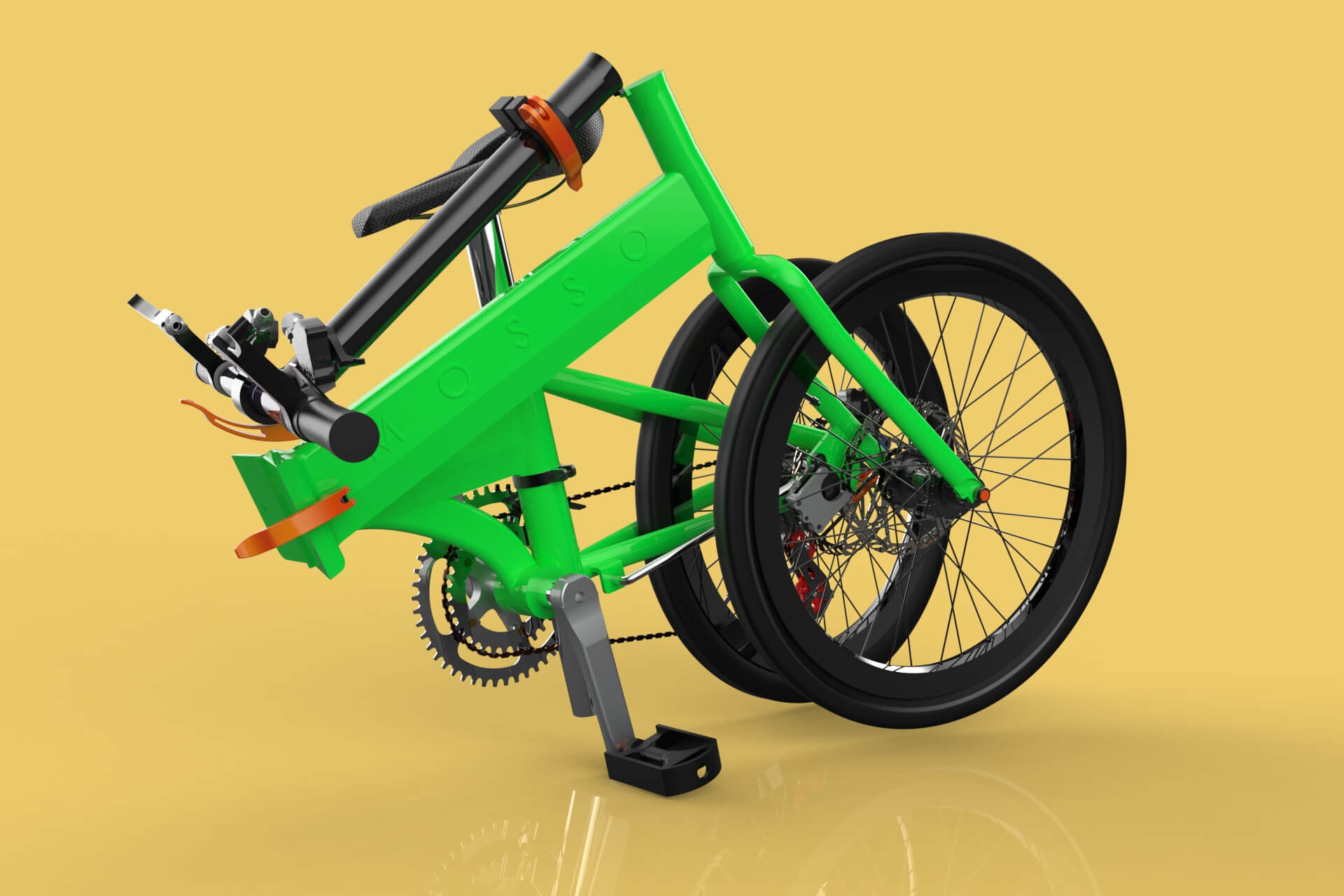 Folding Bike Portable Compact Flip Bicycle - 3D Model by surf3d